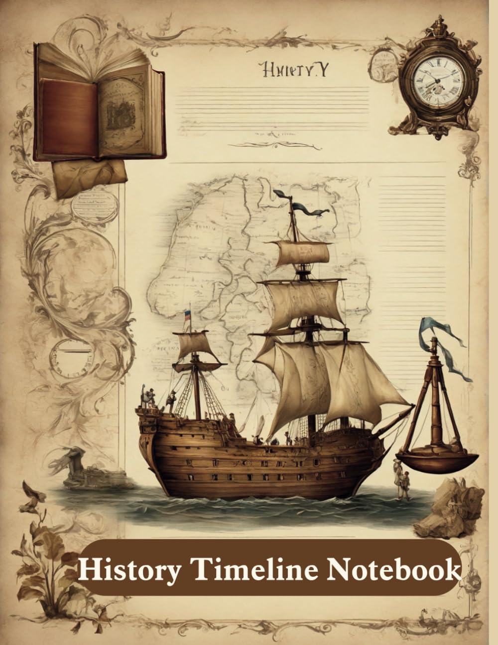 History Timeline Notebook: The Best Timeline Notebook with a large size ...