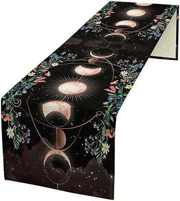 Amazon.com: Mystical Decor Moon Table Runner Tarot Decor Gothic Table ...