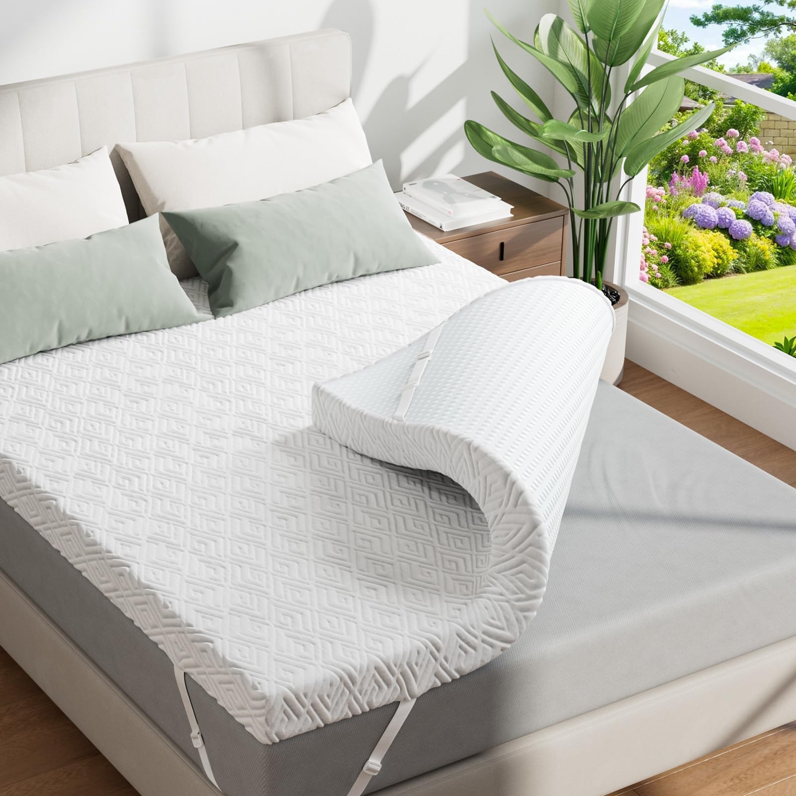 Amazon.com: zibroges Memory Foam Mattress Topper - 3 Inch Gel Mattress ...