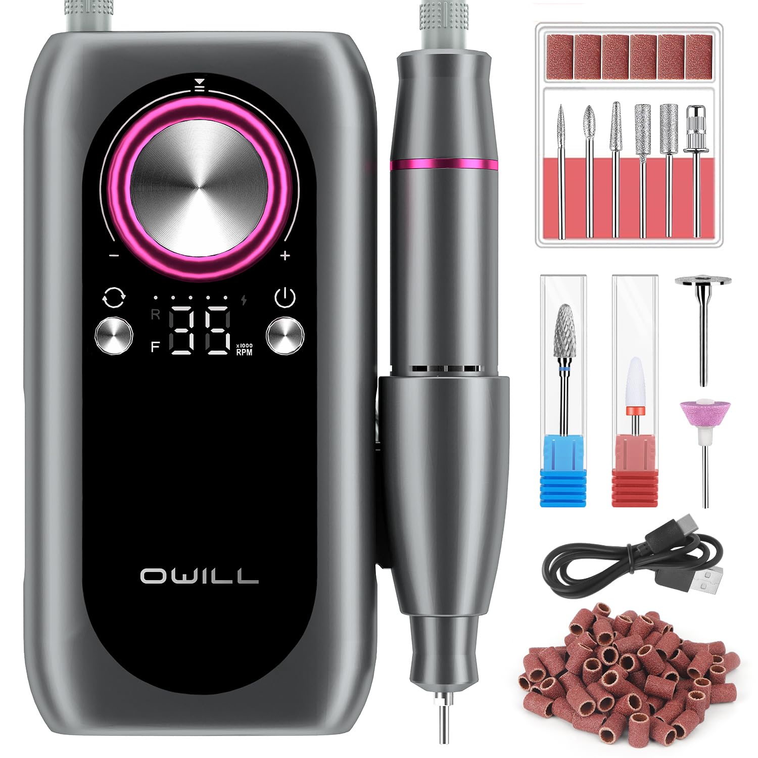 Amazon.com: OWill Electric Nail Drill Professional,35000RPM ...