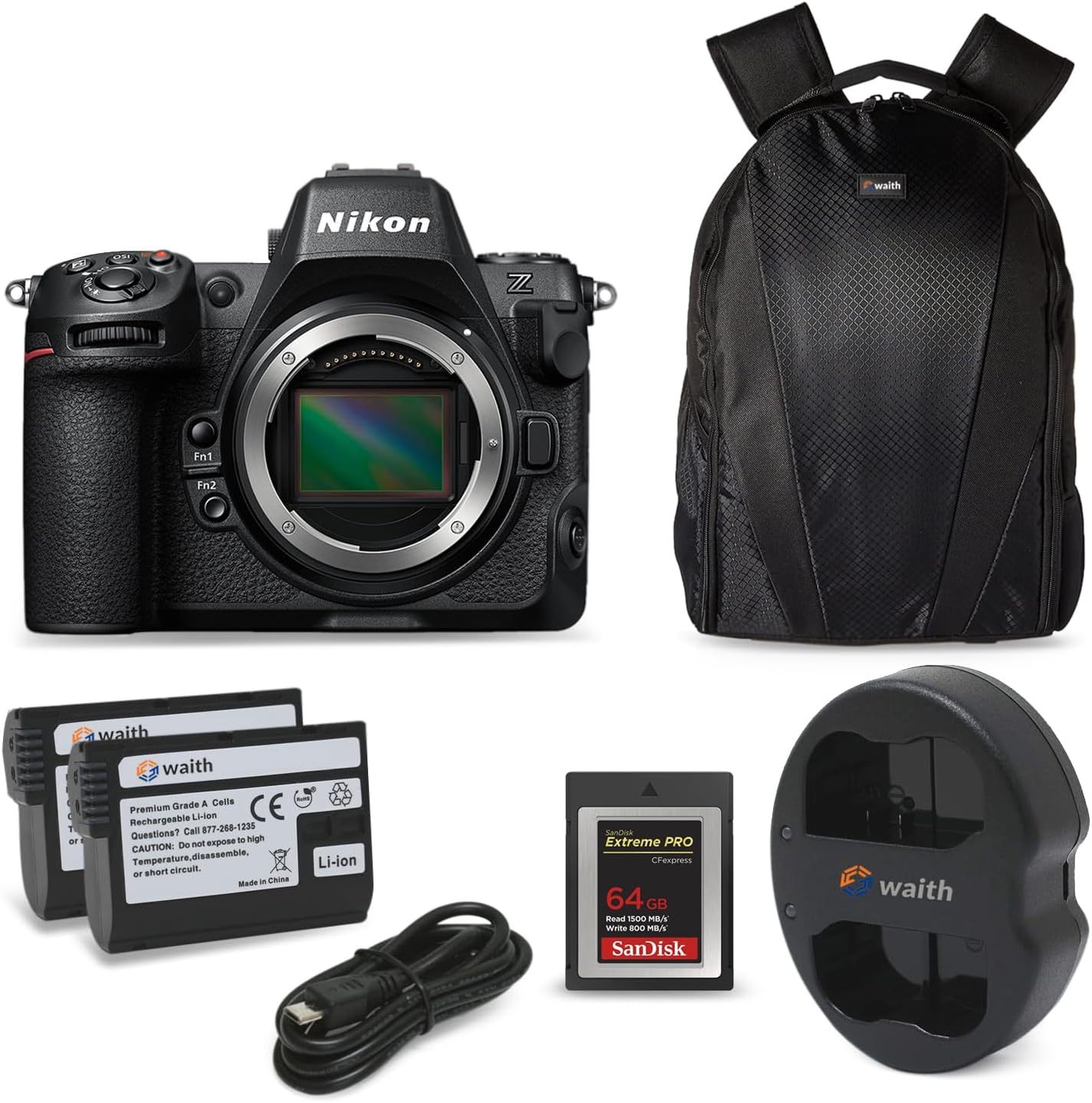 Amazon.com : Nikon Z8 Professional Full-Frame Mirrorless Camera Bundle with Camera Backpack ...