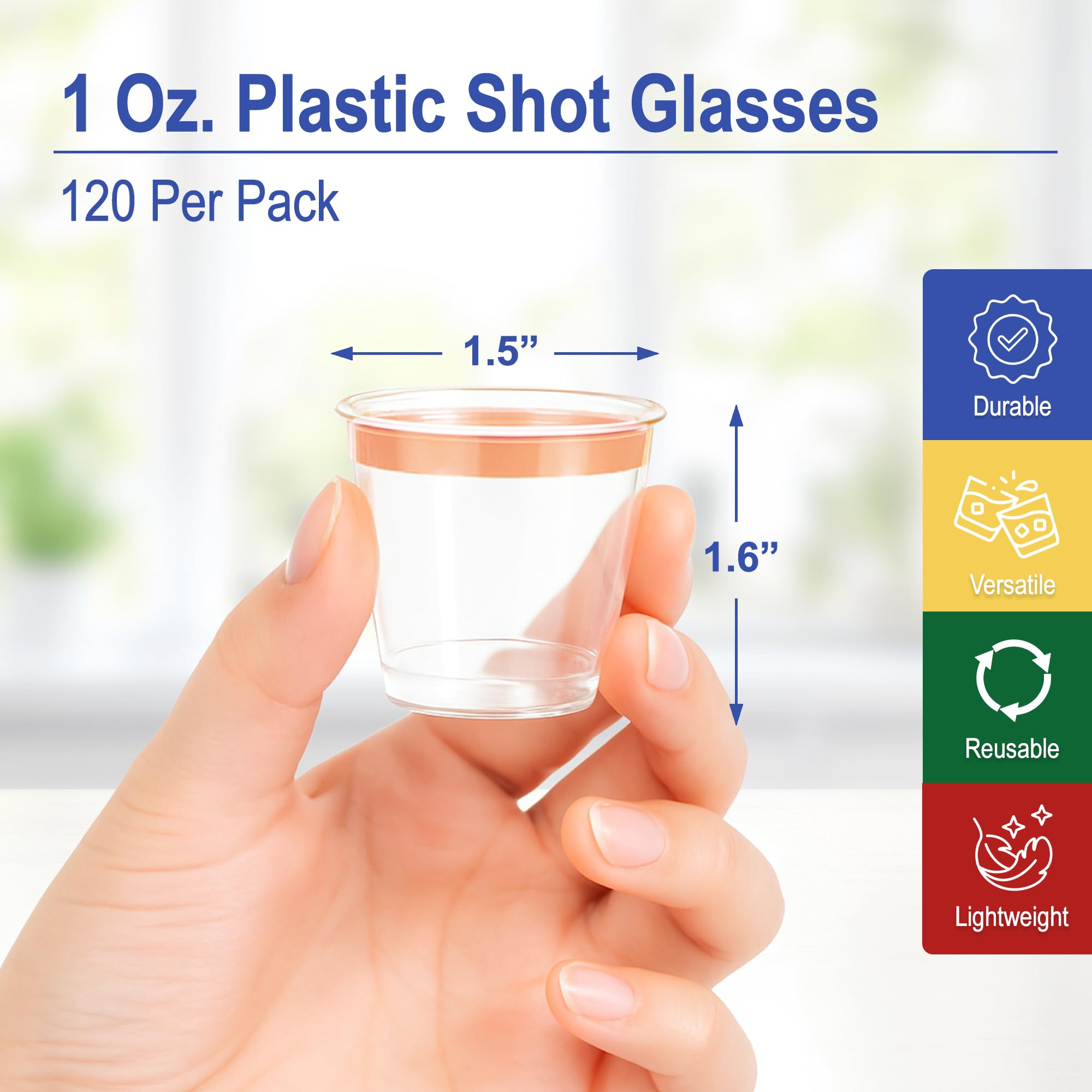 Snapklik.com : Mandala Crafts Disposable 1oz Plastic Mini Shot Glasses