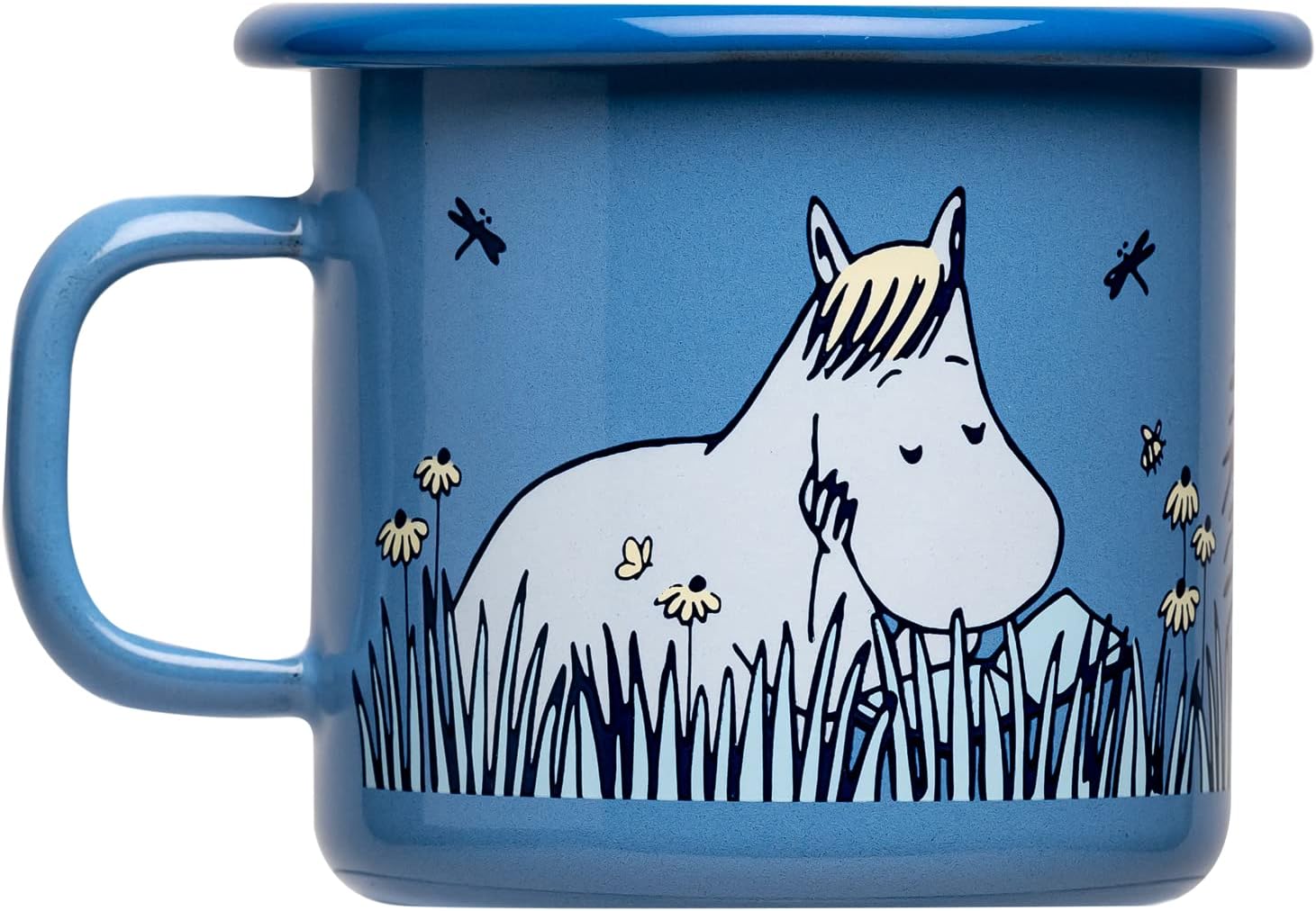 Amazon.com | Moomin Enamel Mug Friends Blue 0.25 L Muurla: Coffee Cups ...