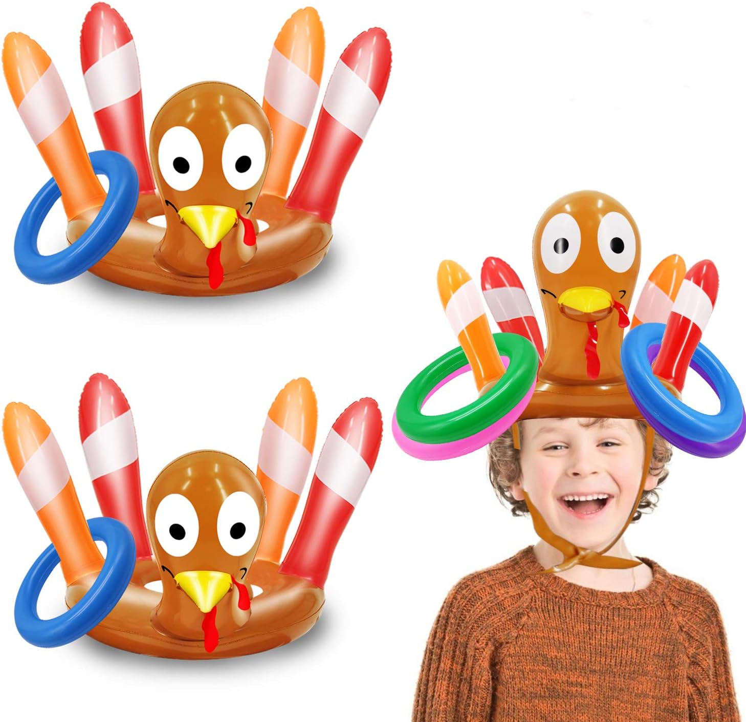 Amazon.com: 2 Pack Thanksgiving Ring Toss Games Toys for Kids ...
