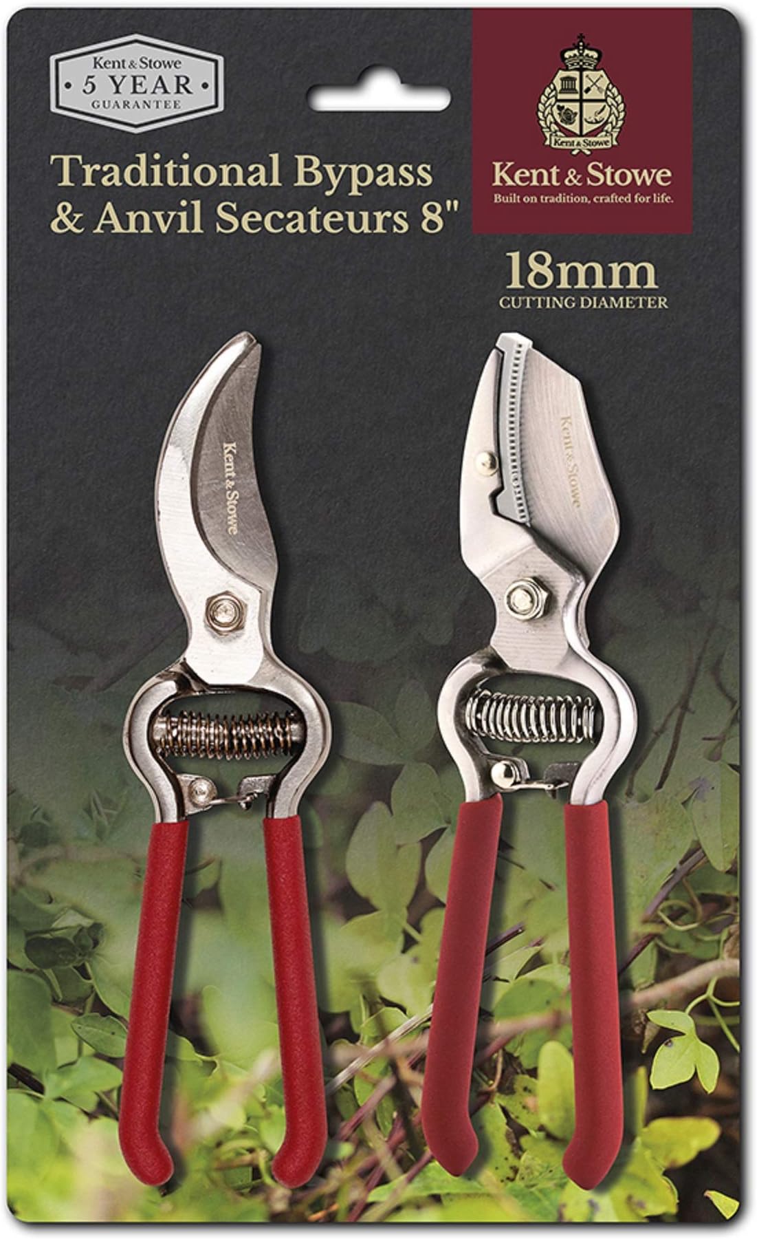 Spear & Jackson CUTTINGSET8 Traditional Bypass and Anvil Secateurs Set ...