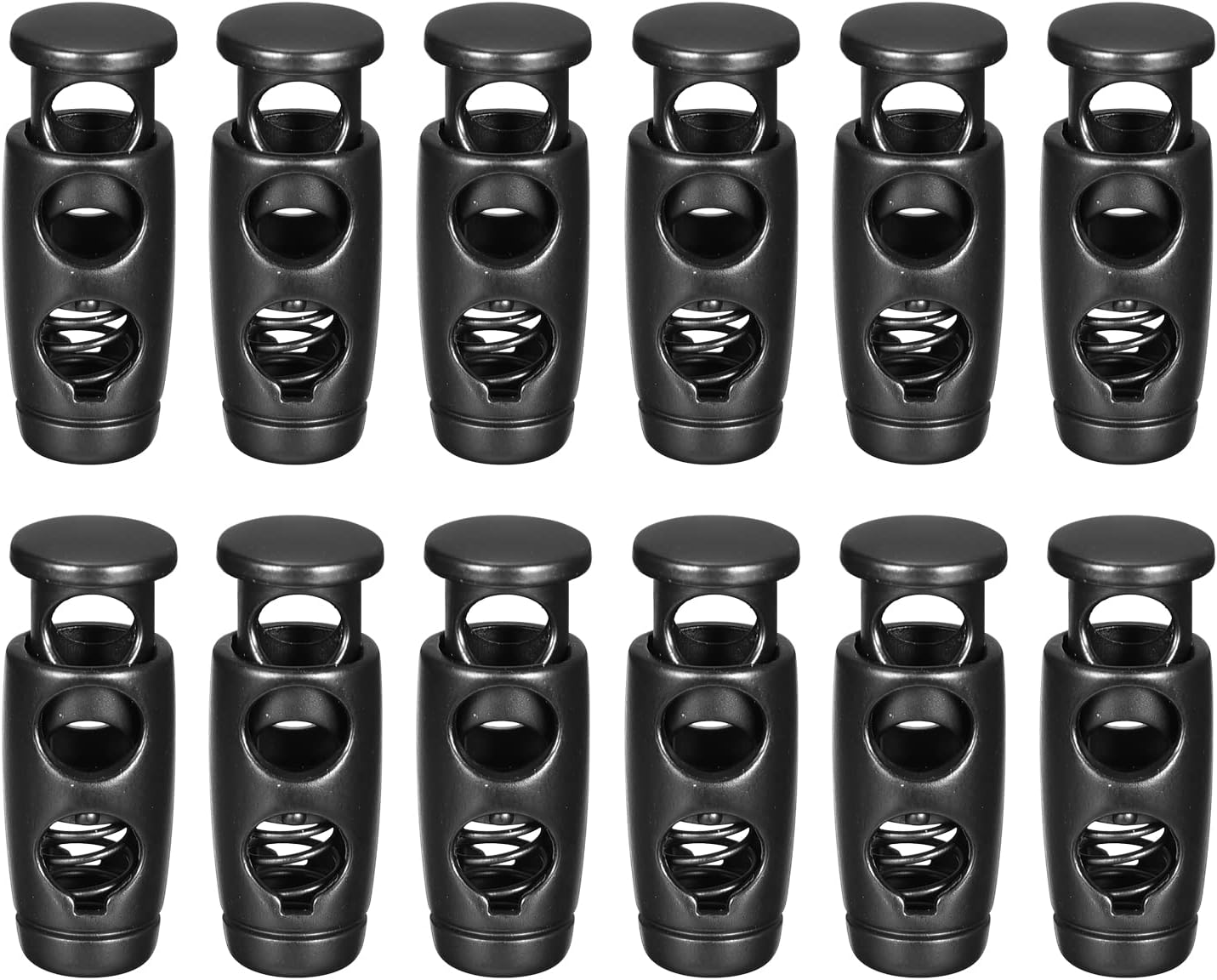 Amazon.com: uxcell 12pcs Metal Cord Locks, 4.2mm Double Hole Spring ...