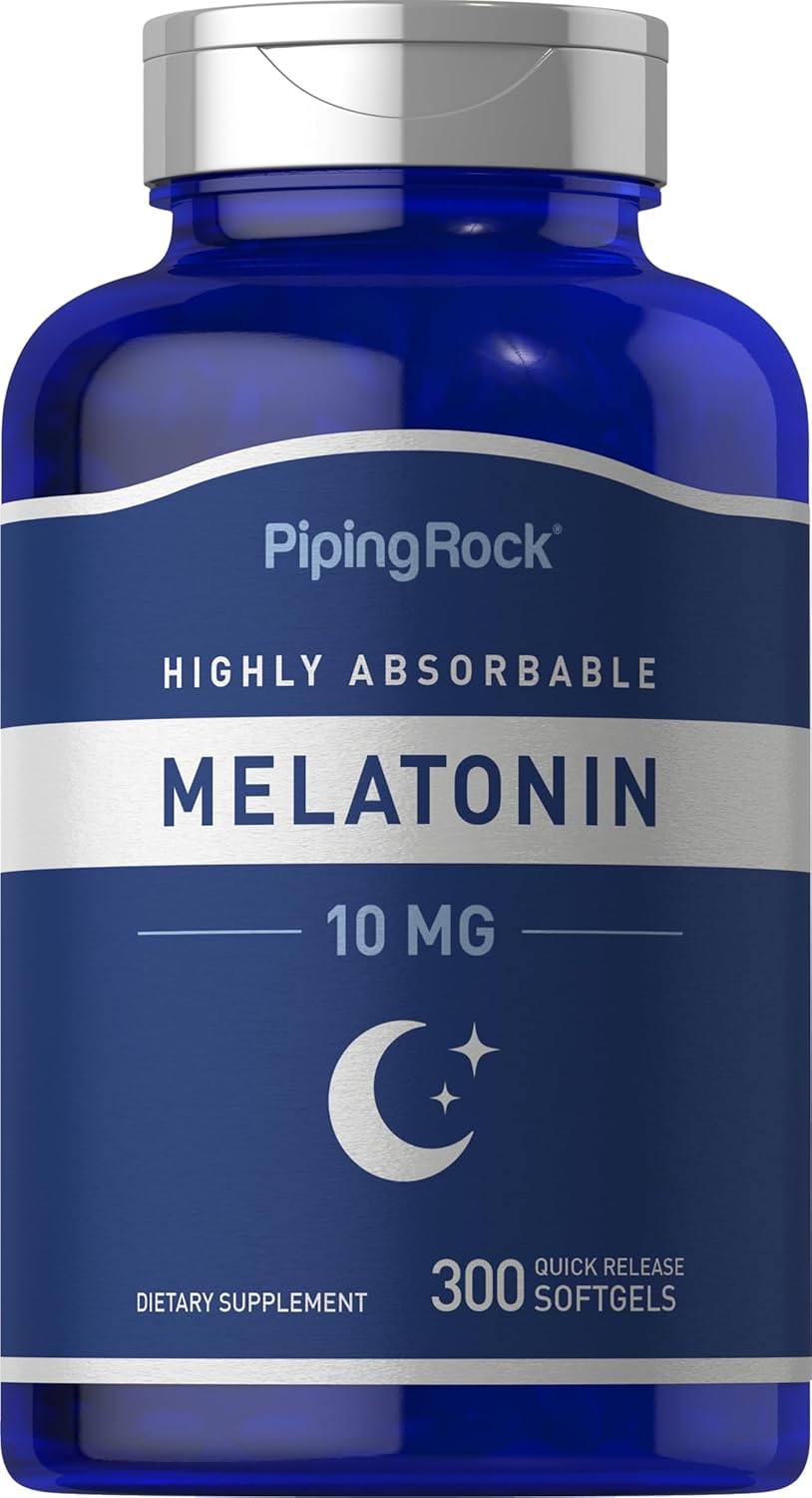 Amazon.com: Piping Rock Melatonin 10mg | 300 Softgels | Highly ...