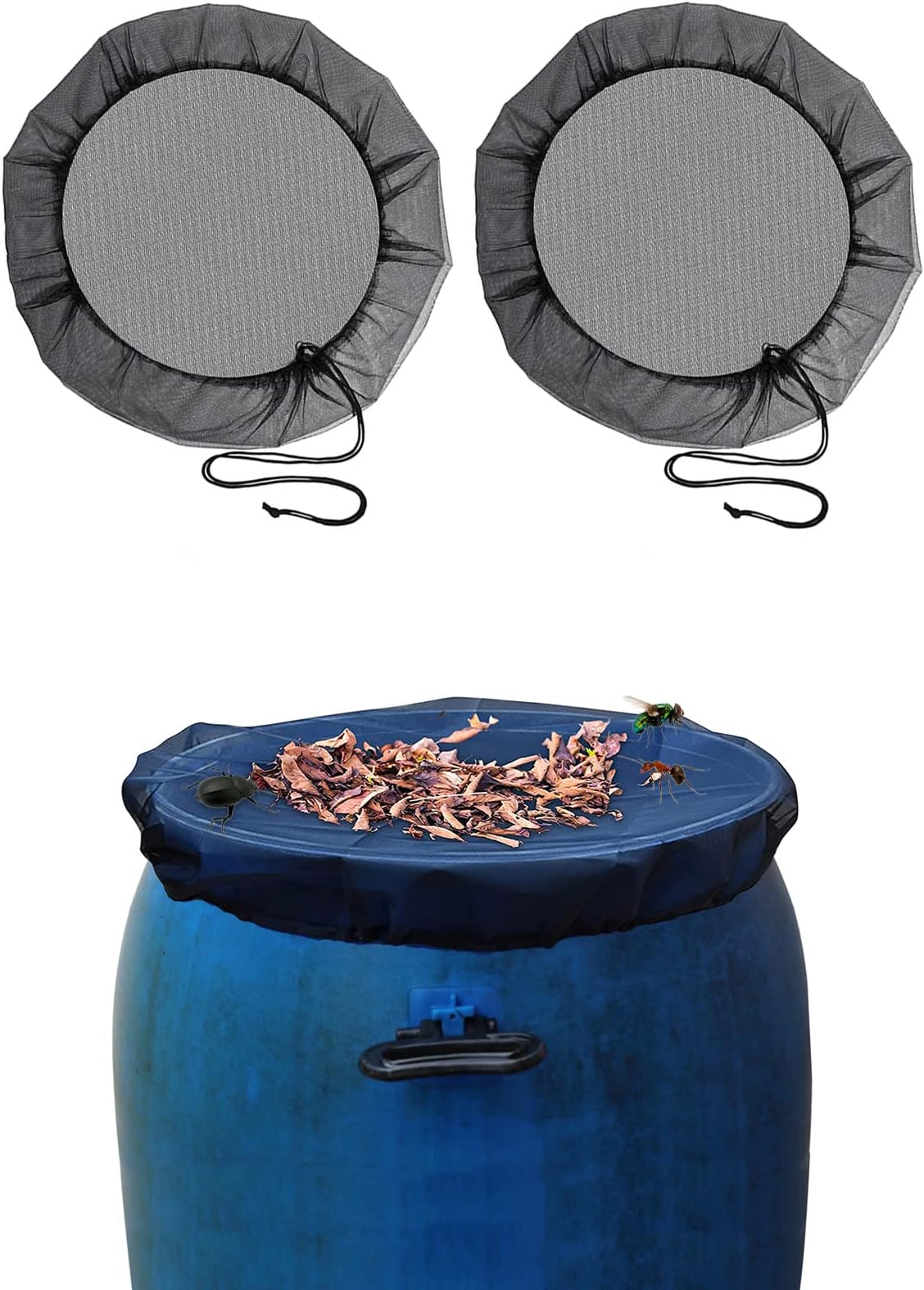 Amazon.com : 3 Pack Rain Barrel Cover, 37.4 Inch Mesh Cover Water ...