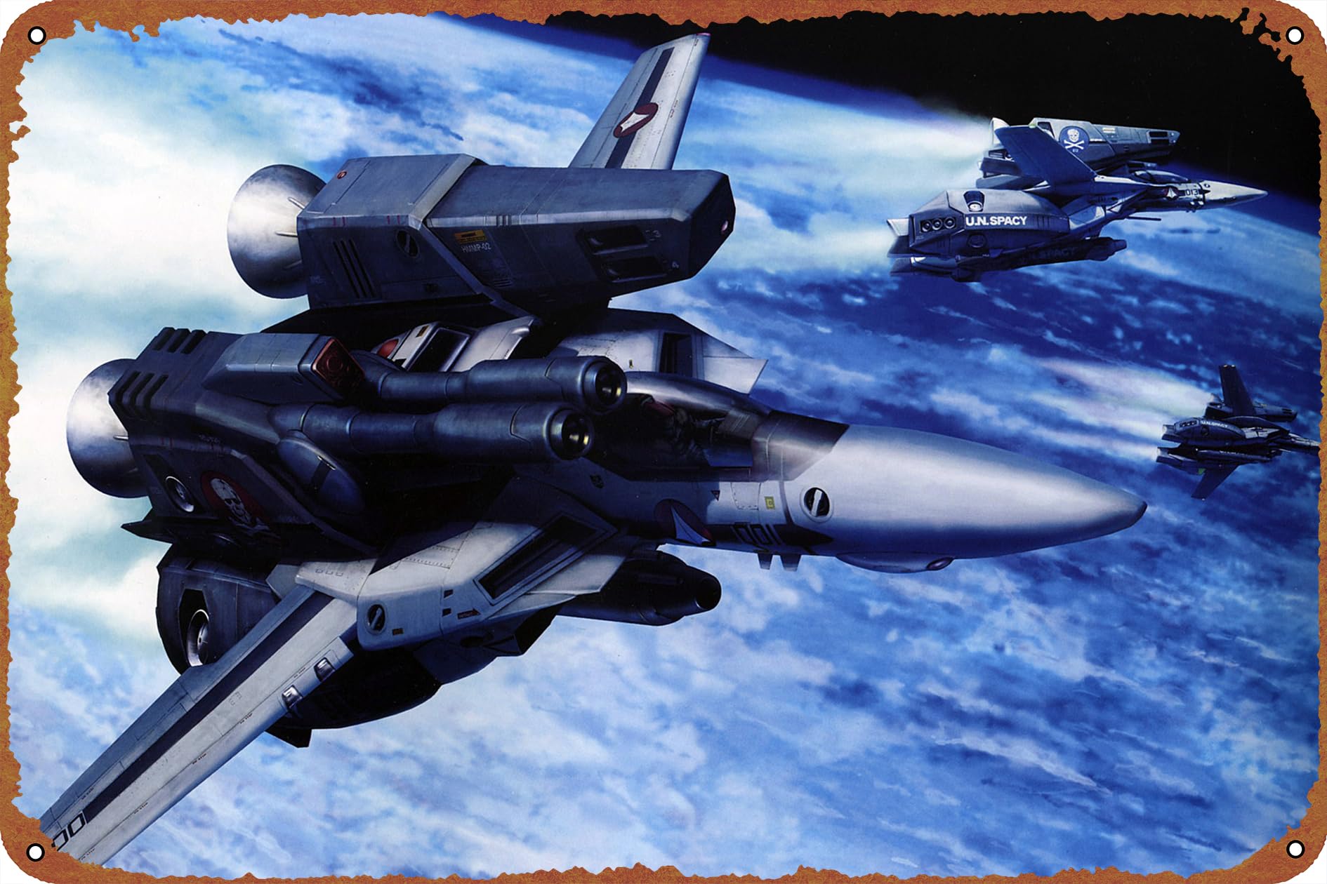 Amazon.com : Macross Robotech Anime Poster Vintage Tin Sign Unique ...