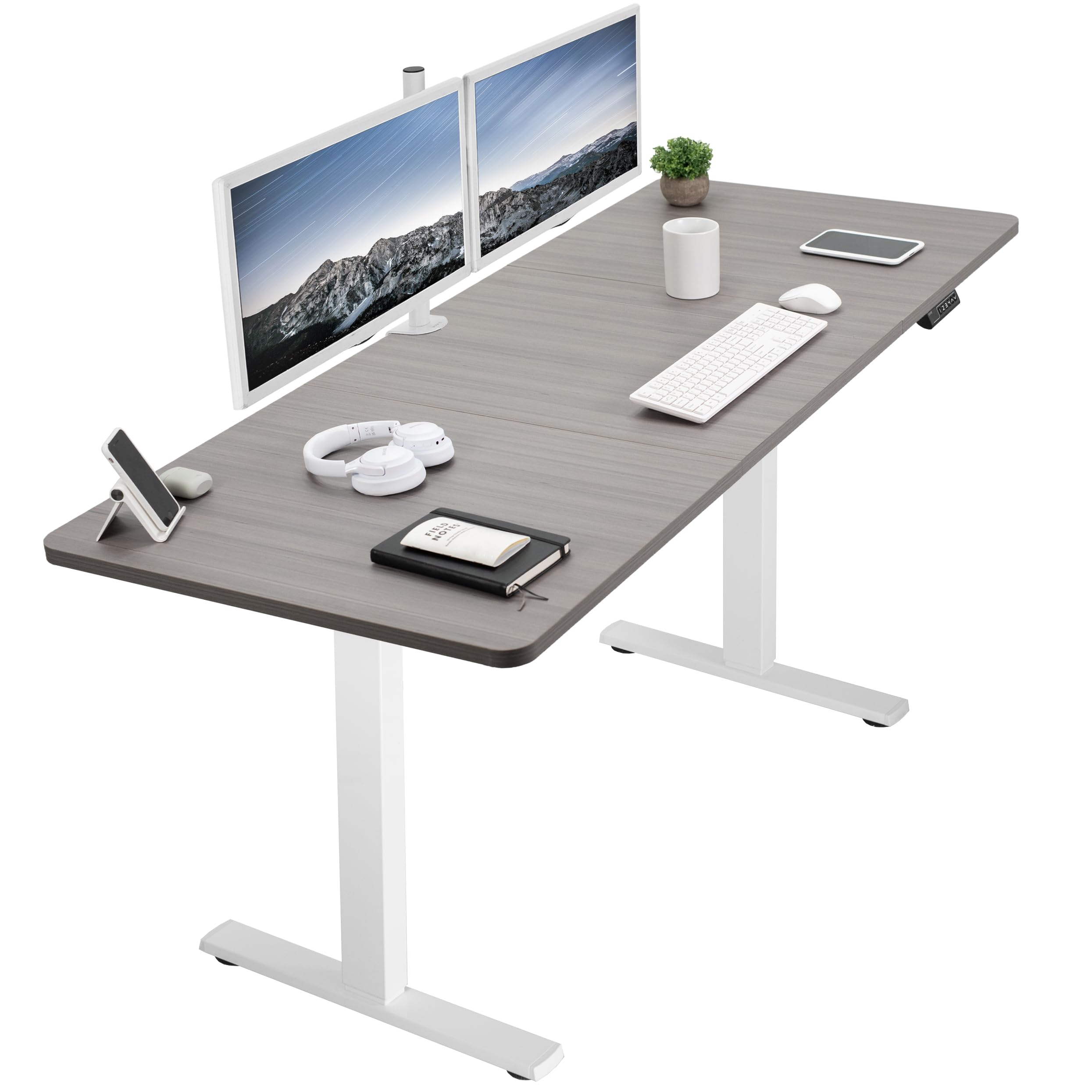 Snapklik.com : Electric 71 X 30 In Standing Desk, Memory Height ...