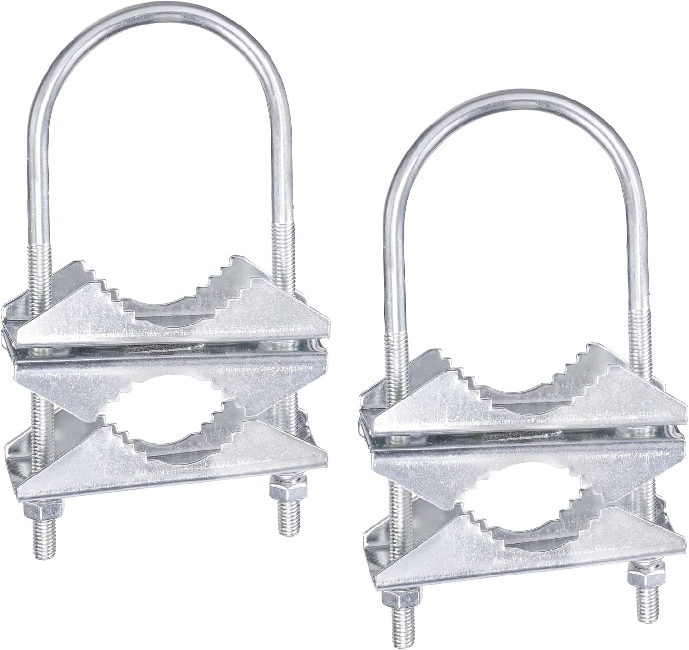 Amazon.com: 2 PCS Antenna Mast Clamp Mast to Mast Bracket Kit with V ...