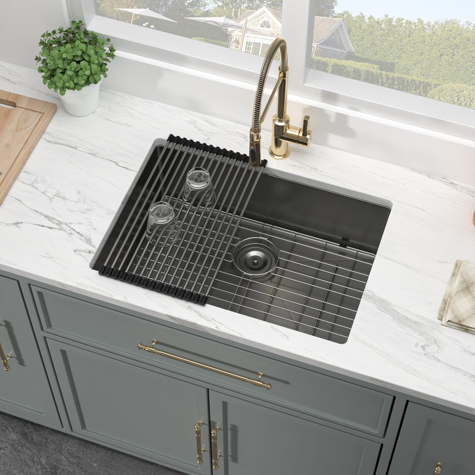 Snapklik.com : 27 Black Undermount Kitchen Sink- 27 Inch Undermount ...