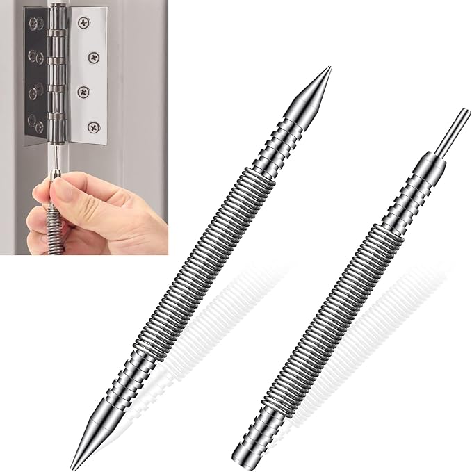 2 Pieces Nail Set and Hinge Pin Tool 1/32 2/32 Inch spring nail set ...
