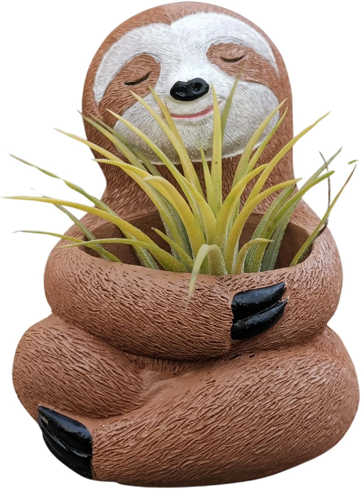 Amazon.com : DUPOCHU Sloth Succulent Pot Planter, 4.7in Brown Resin ...