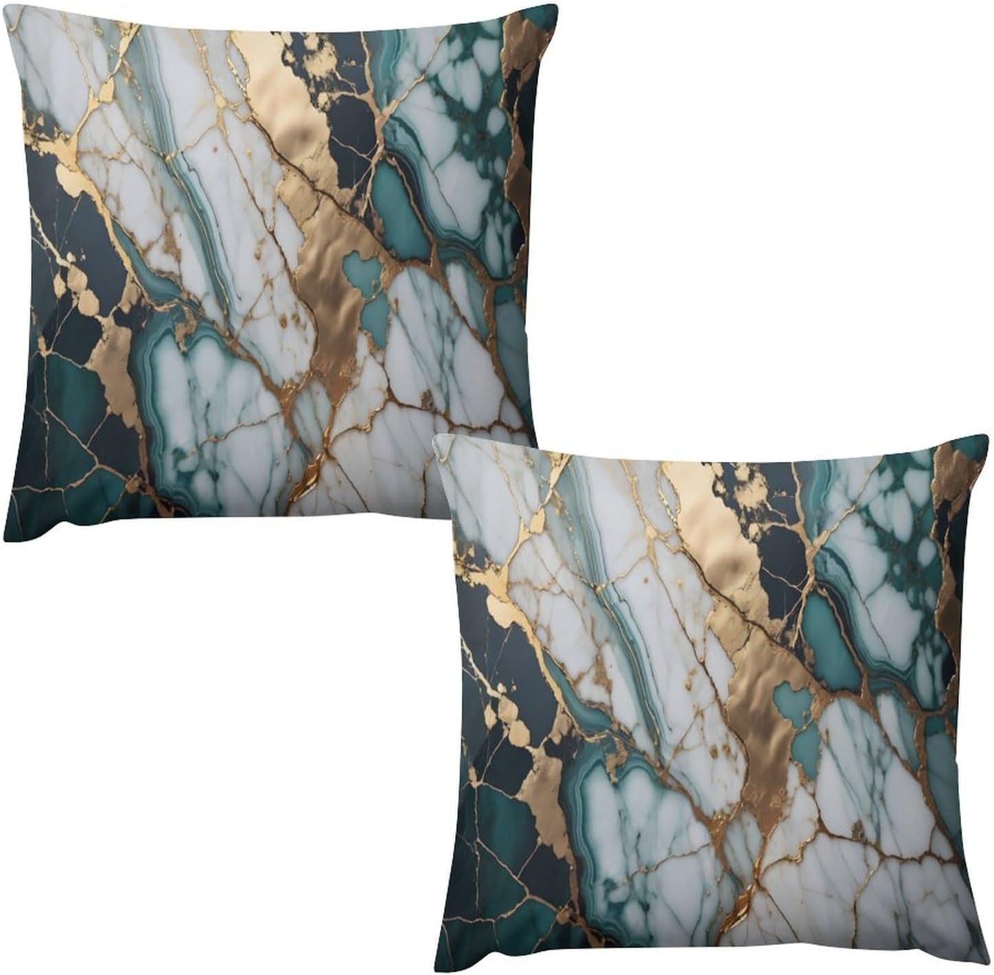 Amazon.com: LOMADIA Marble Pillow Cases Decorative Modern Abstract Foil ...