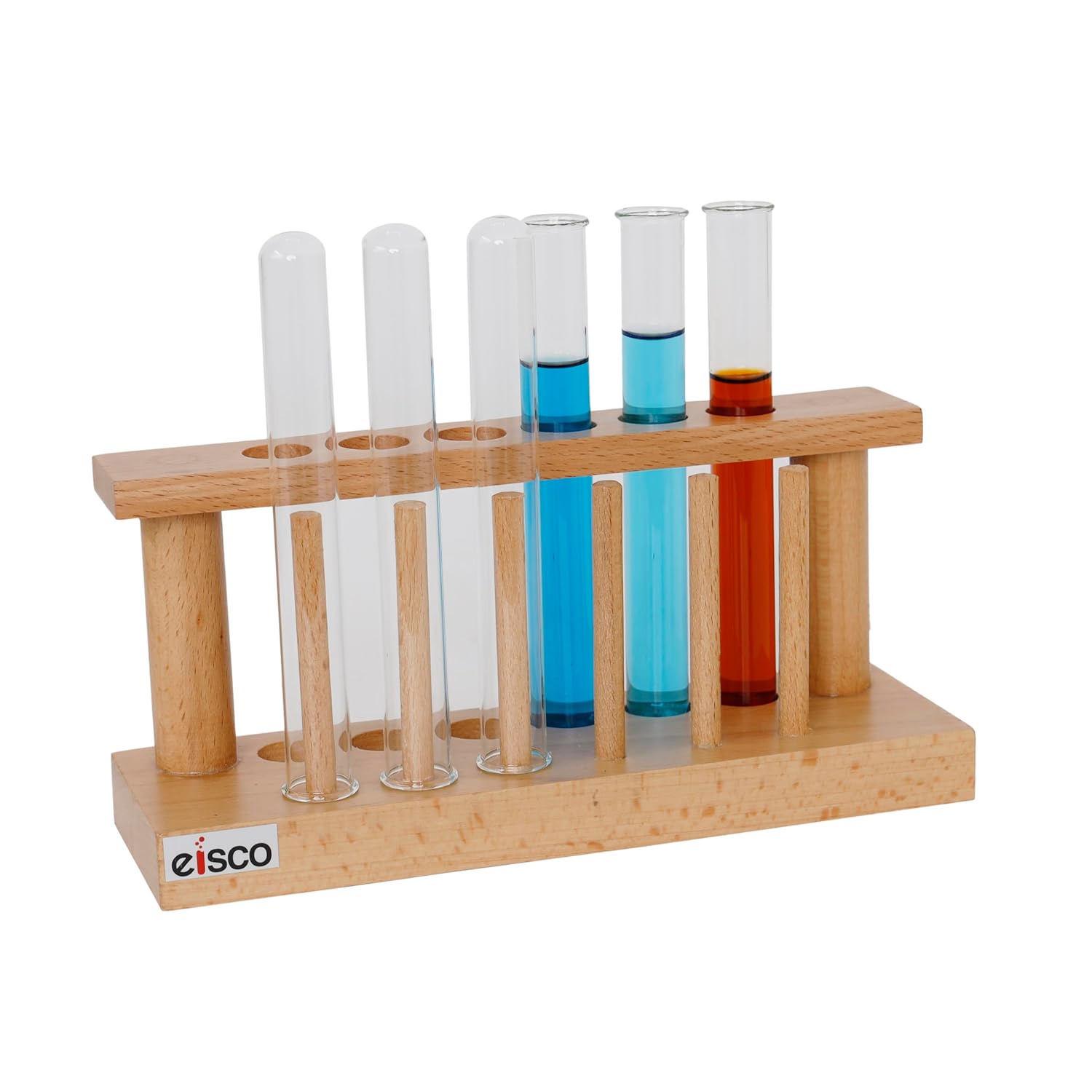 EISCO Premium Wooden Test Tube Rack with Drying Pins | Holds 6 Tubes ...