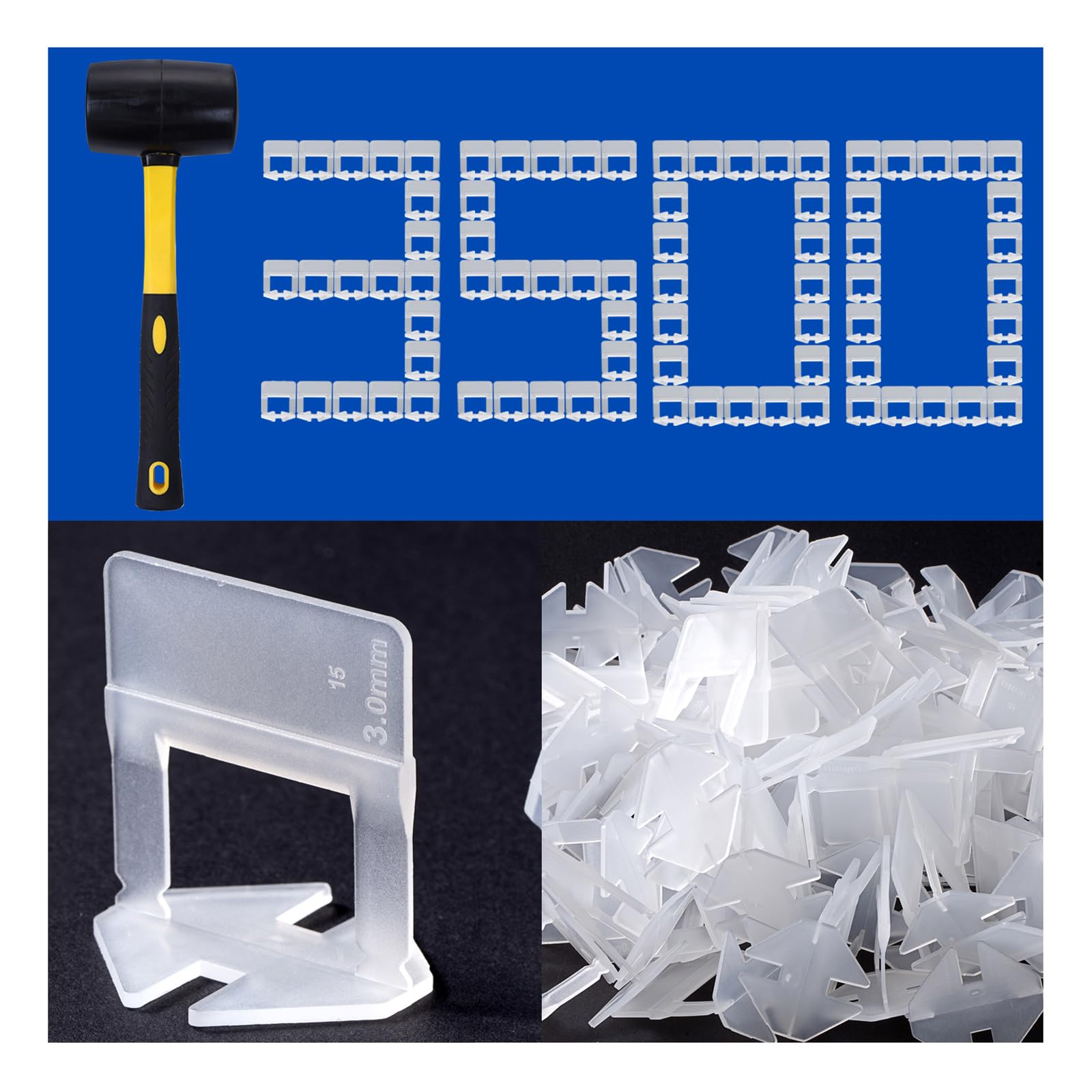 Tile Leveling System Clips Tiles Leveler Spacers Tile Clips 1/8 inch ...