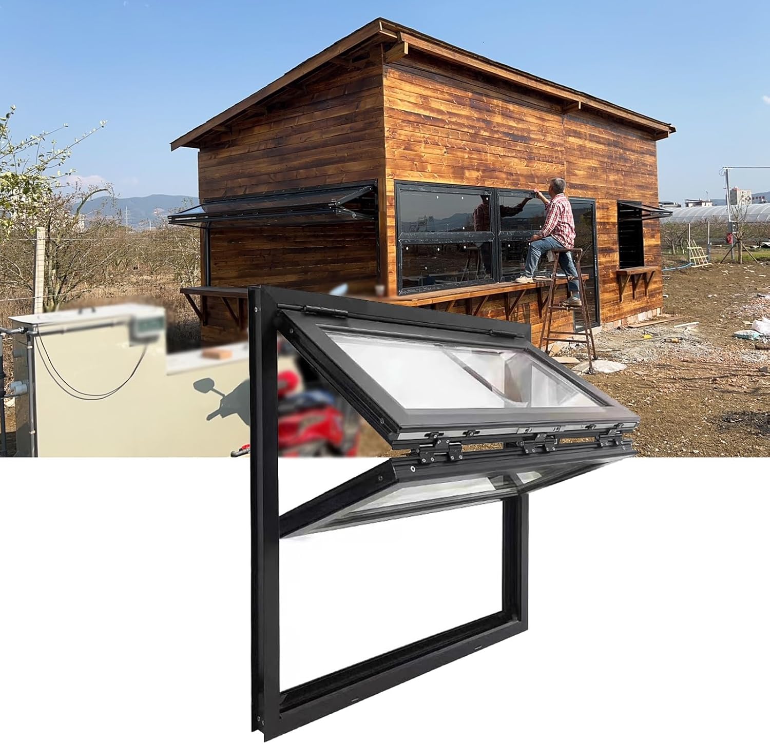 Amazon.com: Vibeo Outdoor Camping Folding Window, Weatherproof Sliding ...