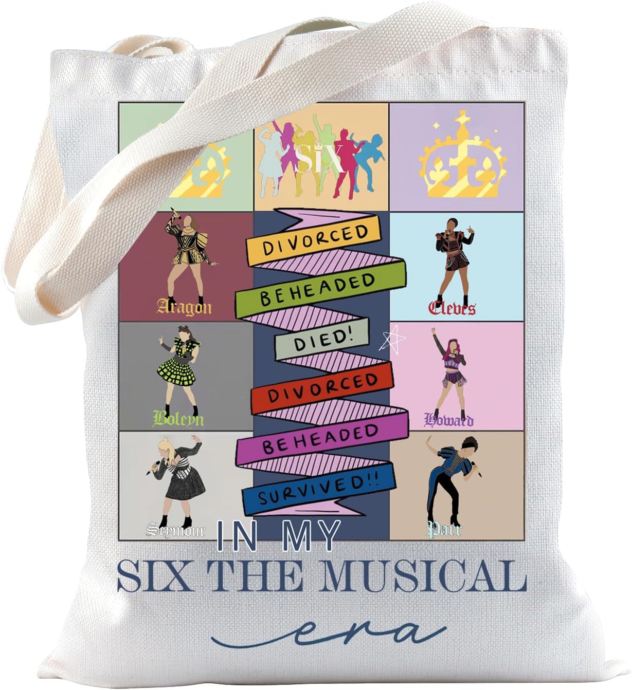 Amazon.com: TSOTMO Musical Gift Broadway Six Musical Merchandise Tote ...