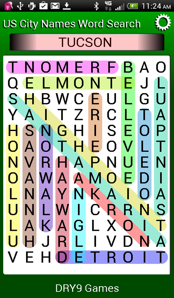 US City Names Word Search - App on Amazon Appstore