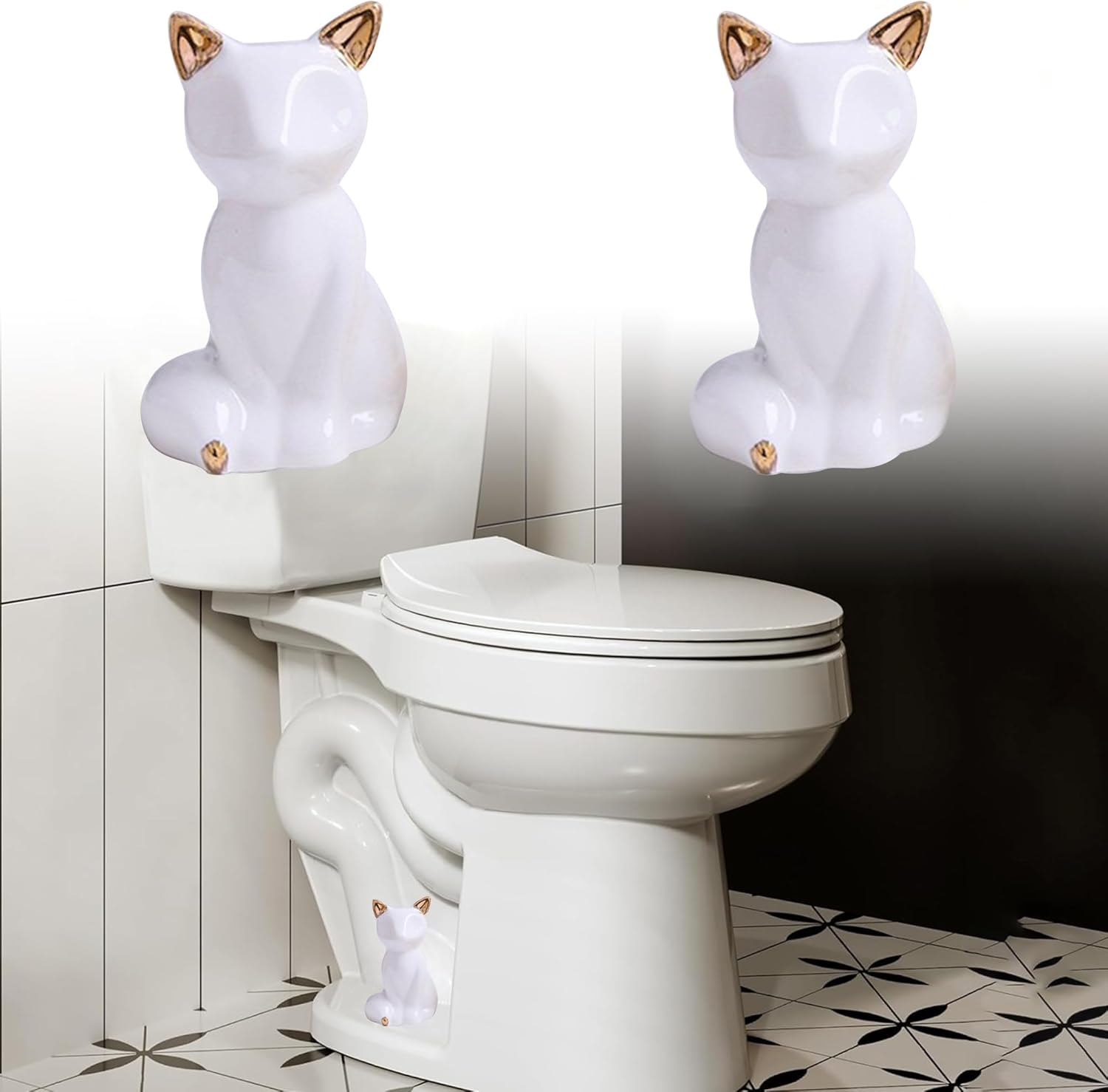 Amazon.com: TKXOX Toilet Bolt Caps Decorative Lovely Animals, Ceramic ...