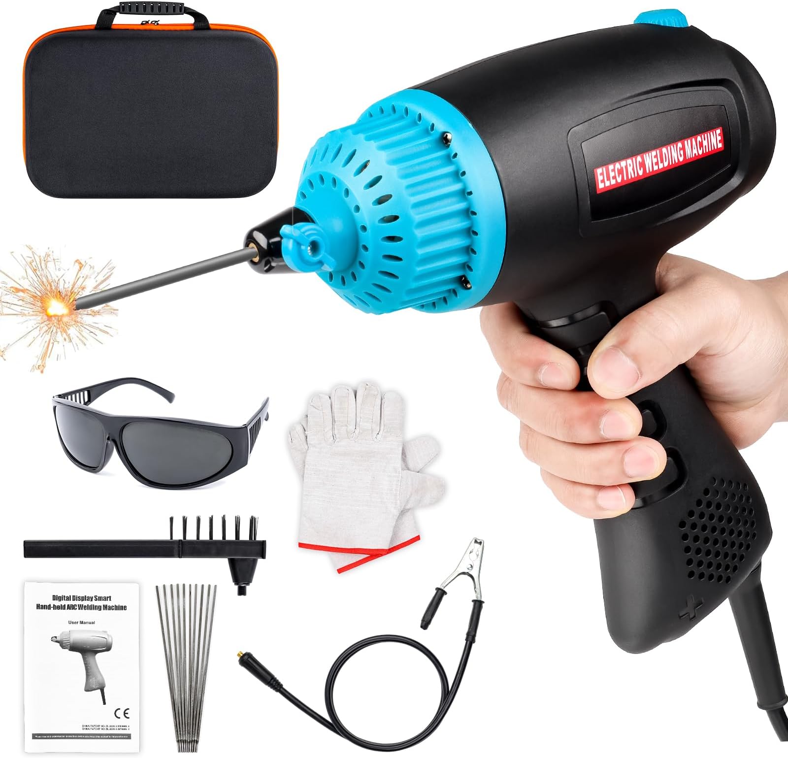 YUZES Handheld Welding Machine,110V Portable Welding Gun(2.4lb), ARC ...