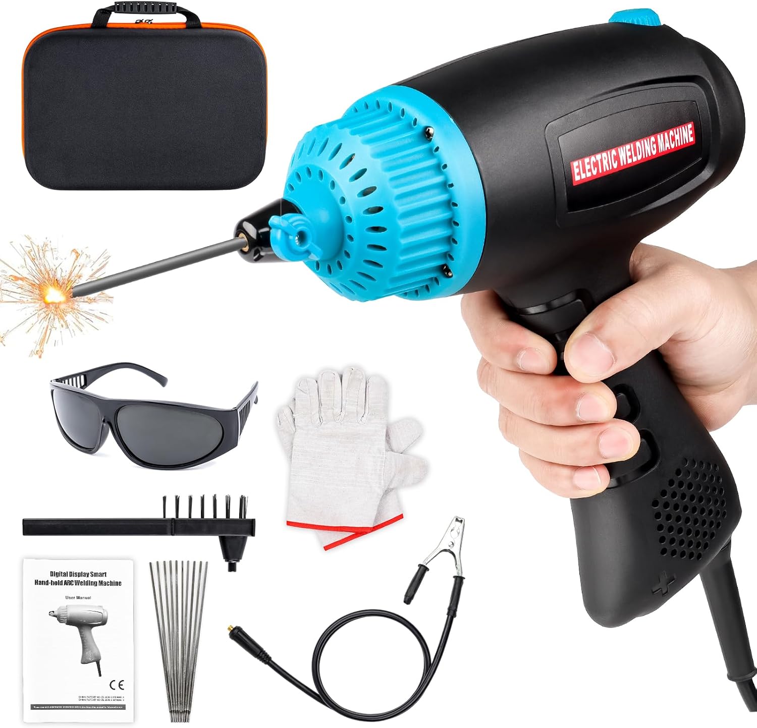 YUZES Handheld Welding Machine,110V Portable Welding Gun(2.4lb), ARC ...