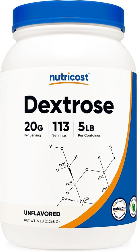 Amazon.com: Nutricost Dextrose Powder 5 LBS - Non-GMO, Gluten Free ...