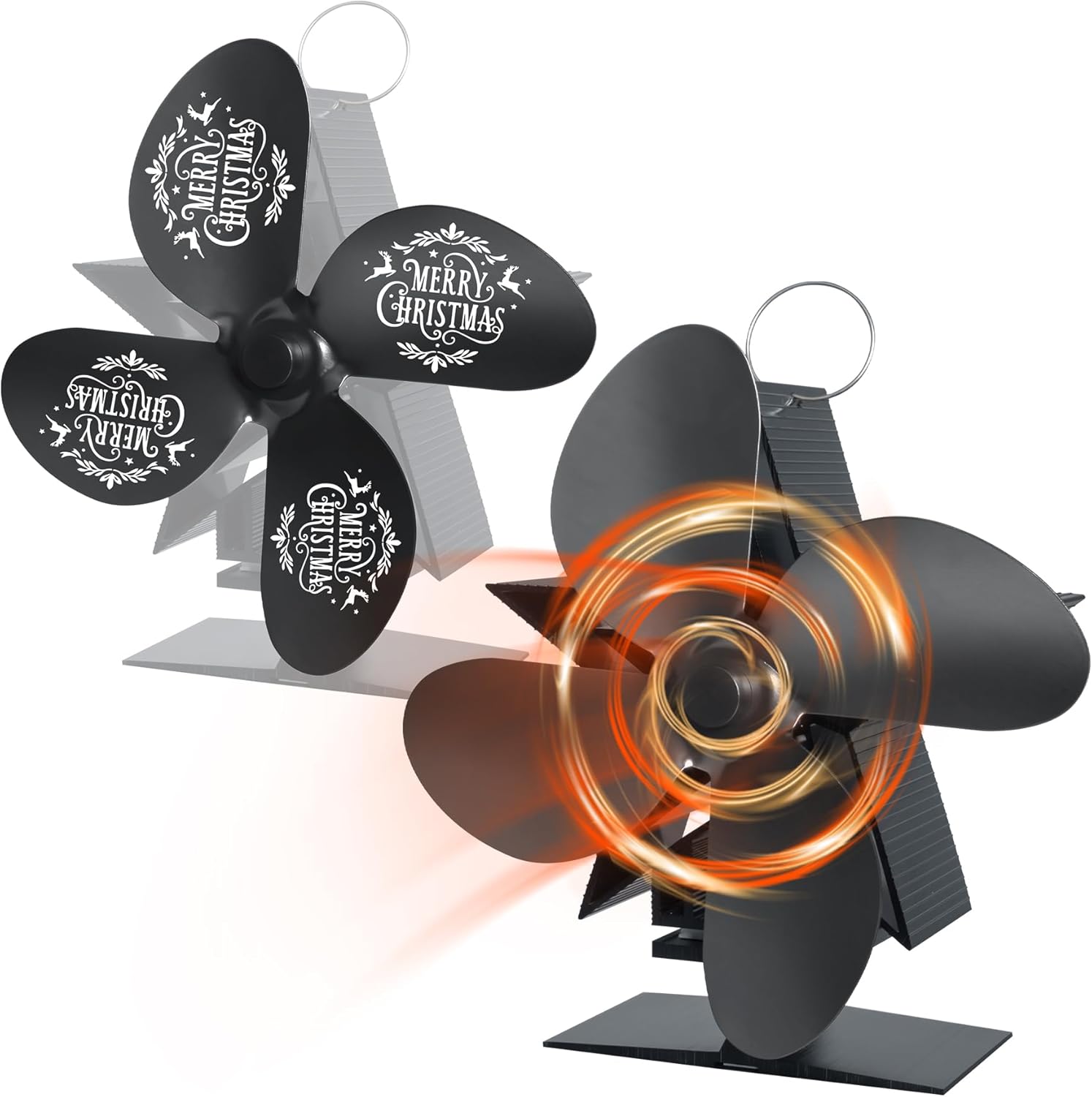 Amazon.com: CONBOLA Wood Stove Fan Heat Powered,Silent Operation ...