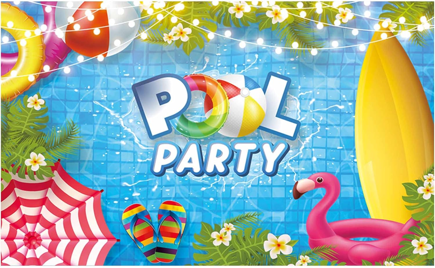 Amazon.com : Allenjoy Swimming Pool Party Backdrop Summer Water Wave ...