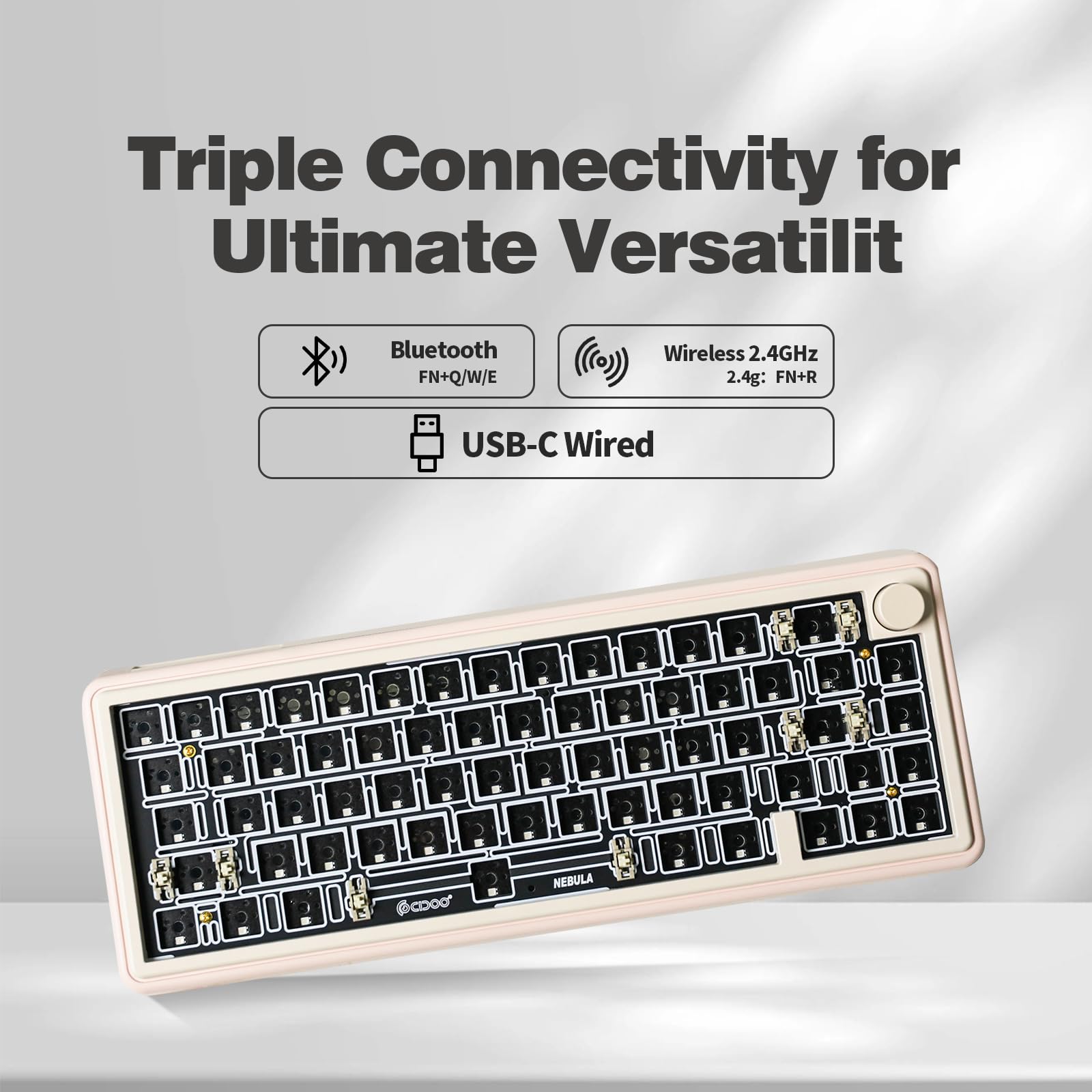 EPOMAKER CIDOO Nebula 65% VIA-programmable Mechanical Keyboard DIY Kit ...