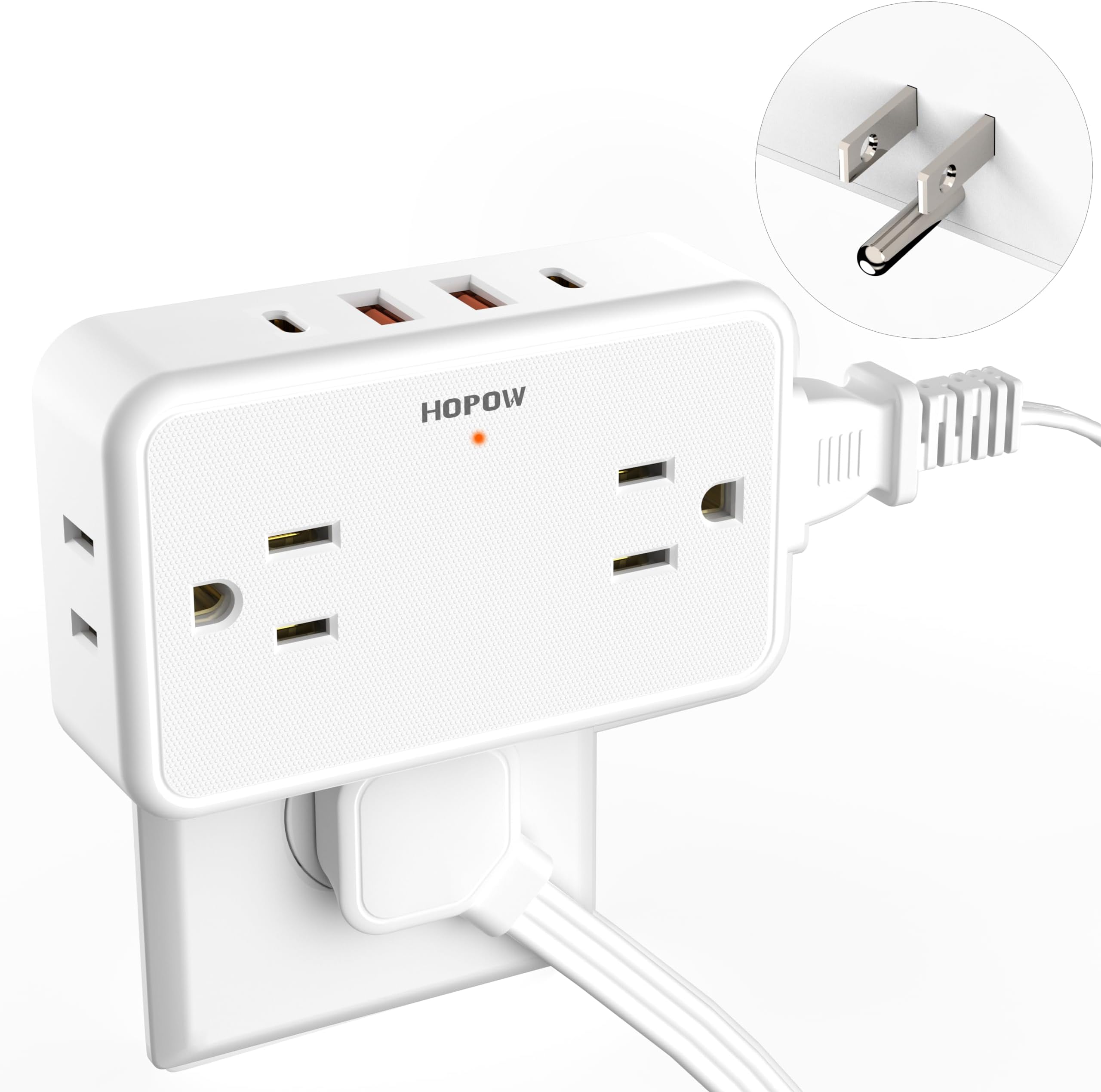 Amazon.com: PHOCAR Outlet Extender with USB, Portable Multi Plug USB ...