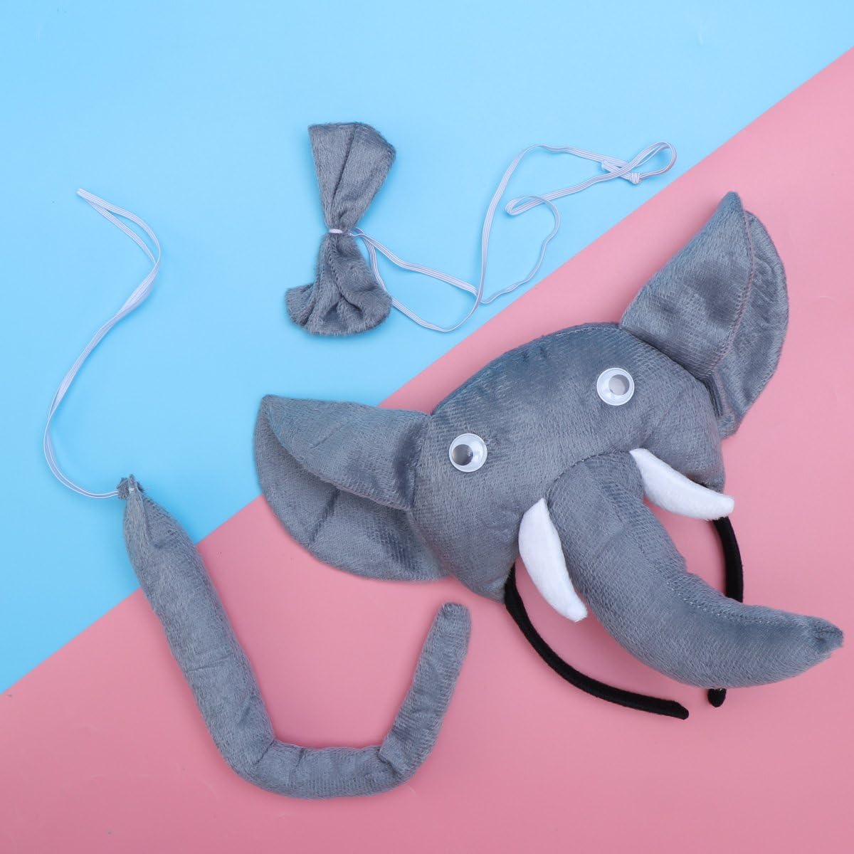 PRETYZOOM Children’s Animal Costume Set Elephant Head Headband with ...