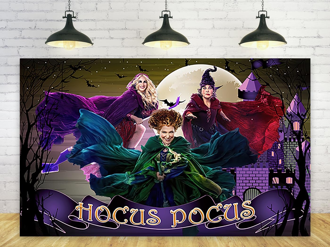 Amazon.com : Basifoto Witch Backdrop for Party Decorations Halloween ...