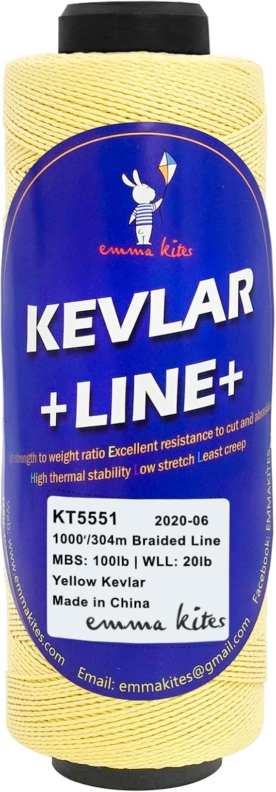 Amazon.com: emma kites Kevlar Kite Line 1000Ft 100Lb Braided Kite ...