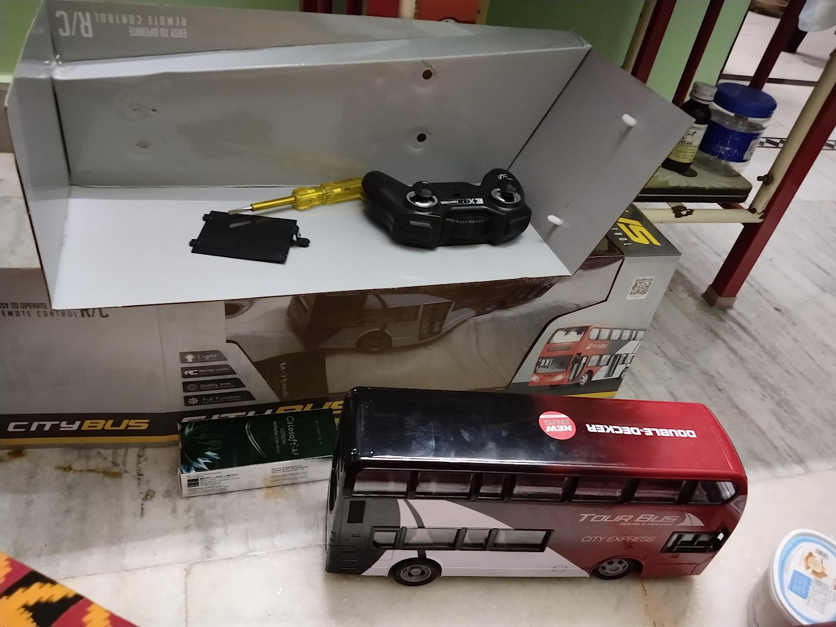 Dhairya D Enterprise Remote Control Double Decker Bus Set Electric ...