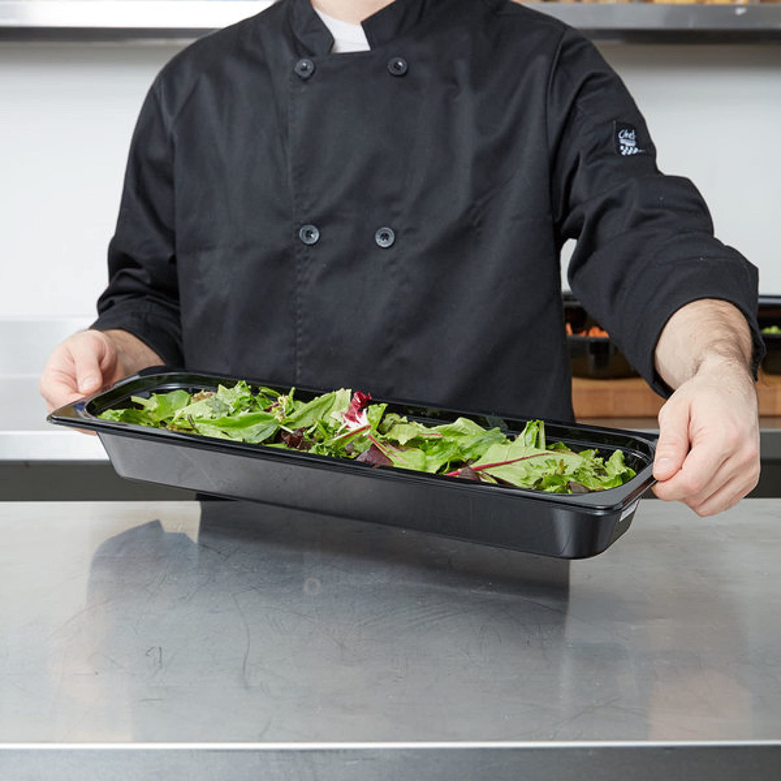 Snapklik.com : Half Size Long 2-1/2” Deep Food Pan Polycarbonate Black ...