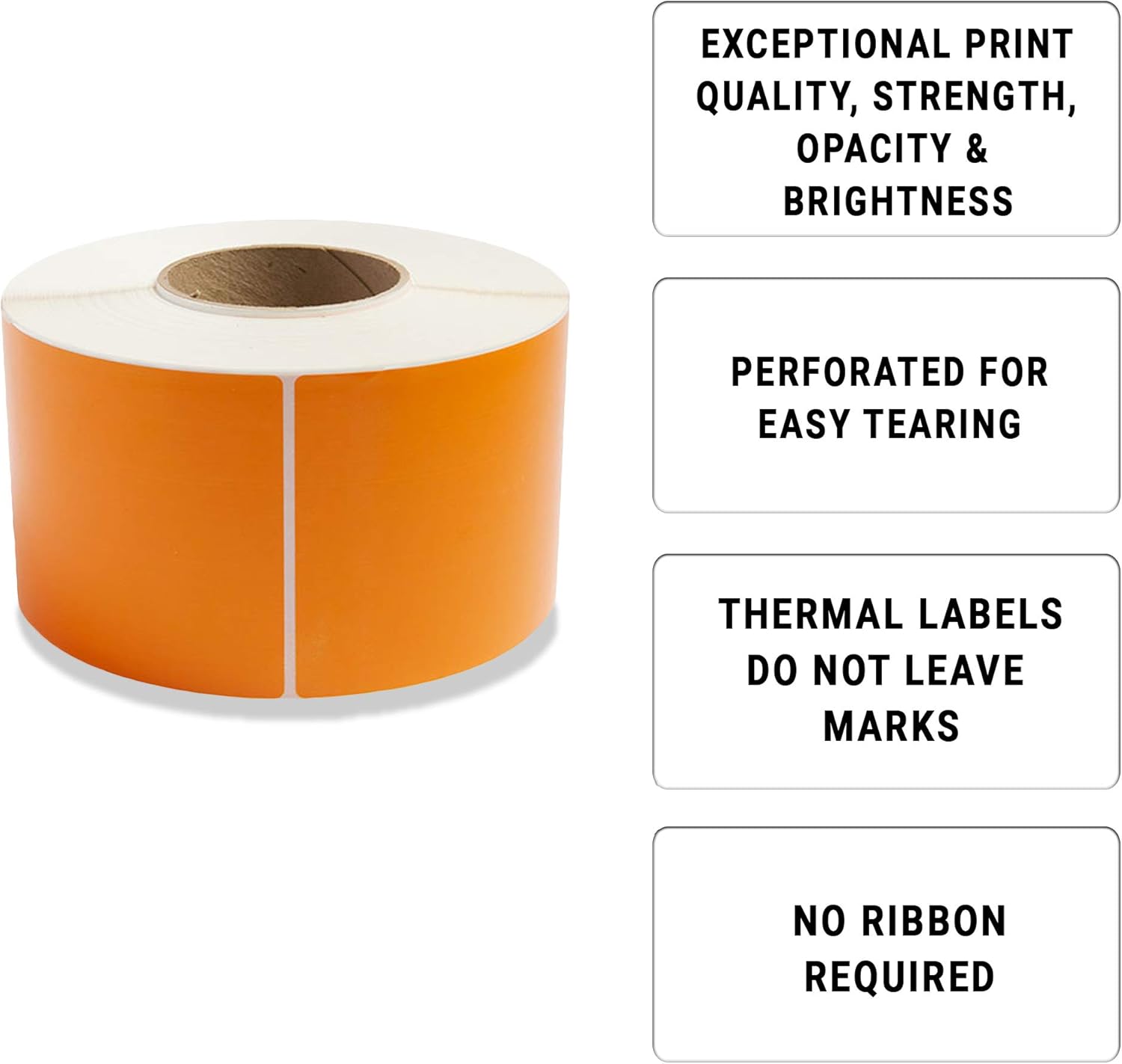 AMZ Thermal Transfer Labels 4 x 6″, Pack of 4000 Orange Thermal ...