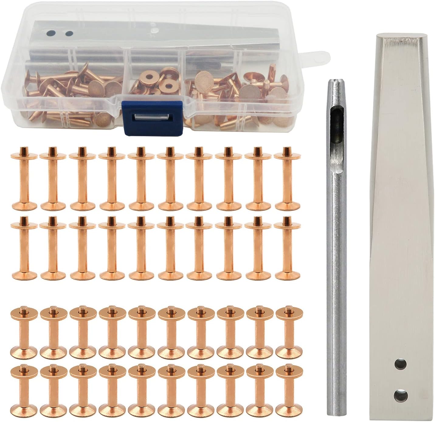 Kit de Rebabas de Remaches de Cobre, 40 Juegos de Remaches de Cobre ...