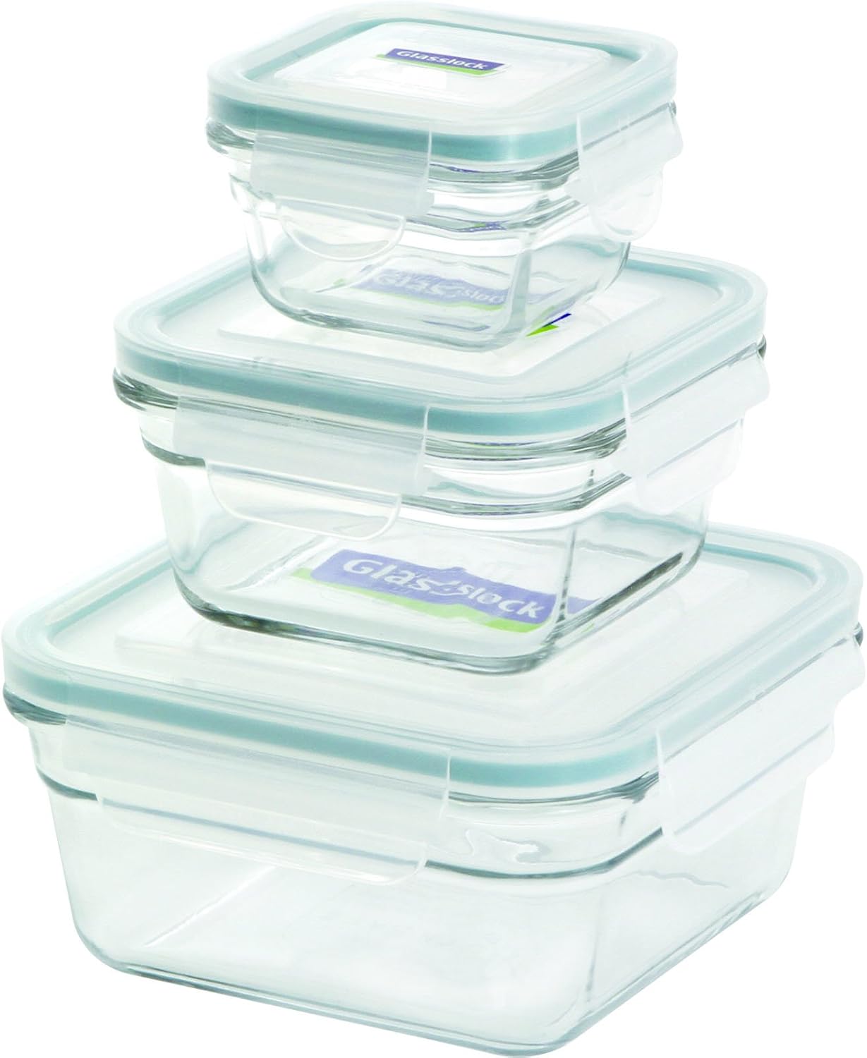 Amazon.com: Glasslock 6-Piece Square Oven Safe Container Set: Home ...
