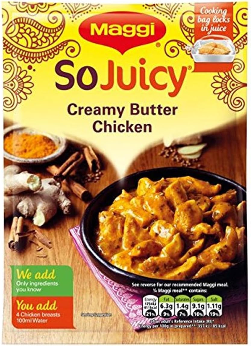 Maggi So Juicy Creamy Butter Chicken Mix 46g (Pack of 6) : Amazon.co.uk ...