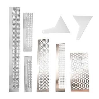 Amazon.com: dcvbny 8Pcs Diamond Paint Ruler Square Stainless Steel with ...