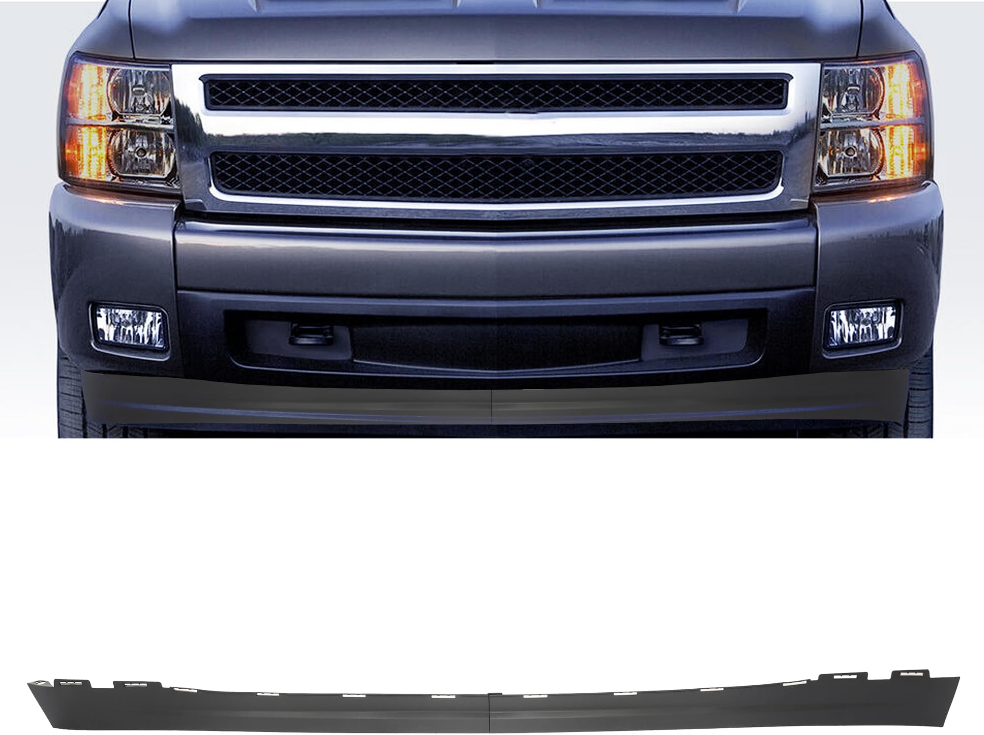 Amazon.com: KUAFU Front Lower Bumper Valance Air Deflector Compatible ...