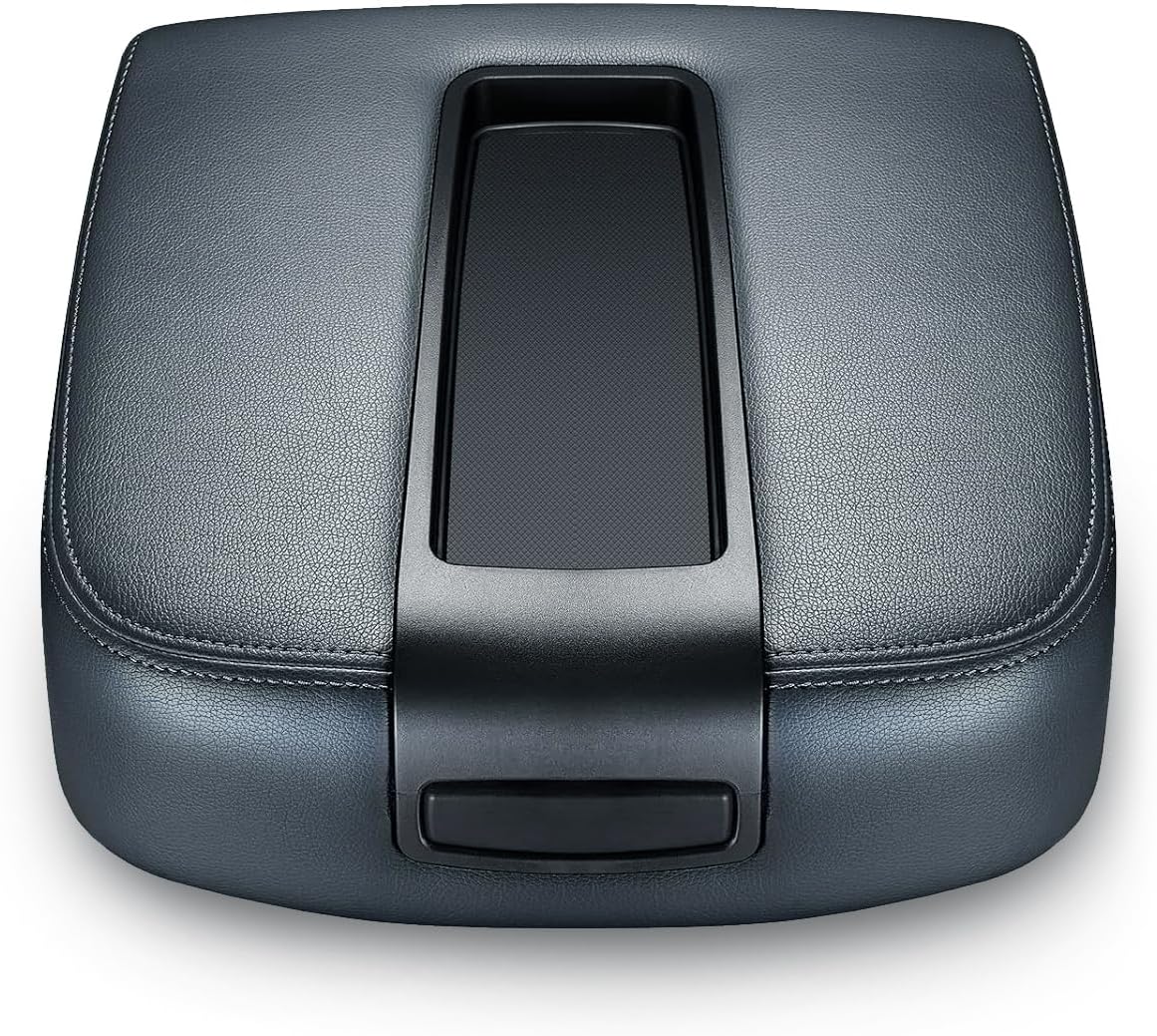 Amazon.com: HEANGPOL Center Console Lid Black Armrest Cover Replacement ...