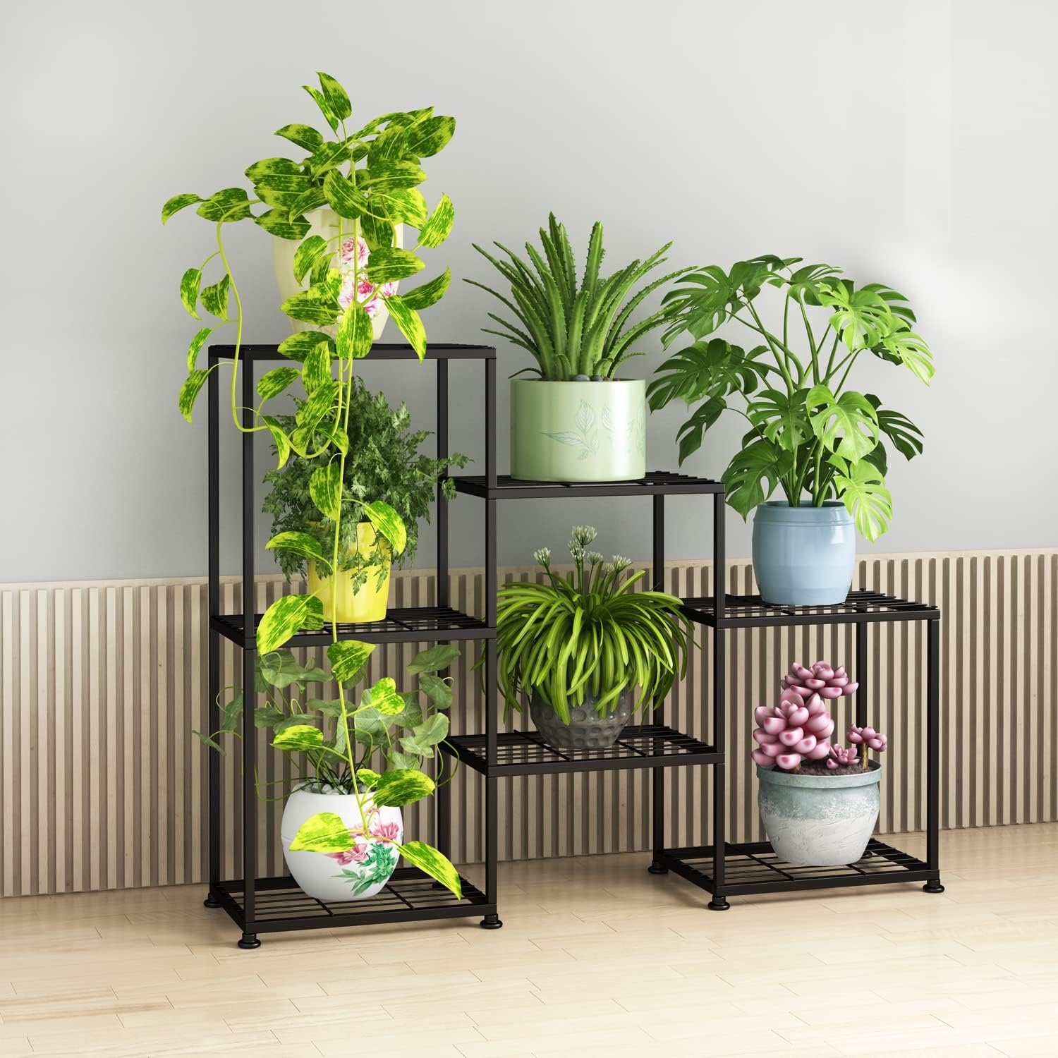 Amazon.com: Plant Stand Indoor Outdoor 4 Tier Tall Metal Plant Shelf 71 ...