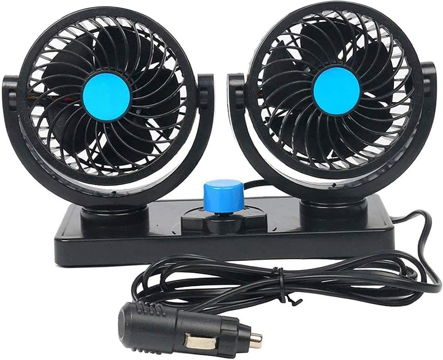 Amazon.com: Electric Car Cooling Air Fan, Dual Fan for Car Head 2 Speed ...