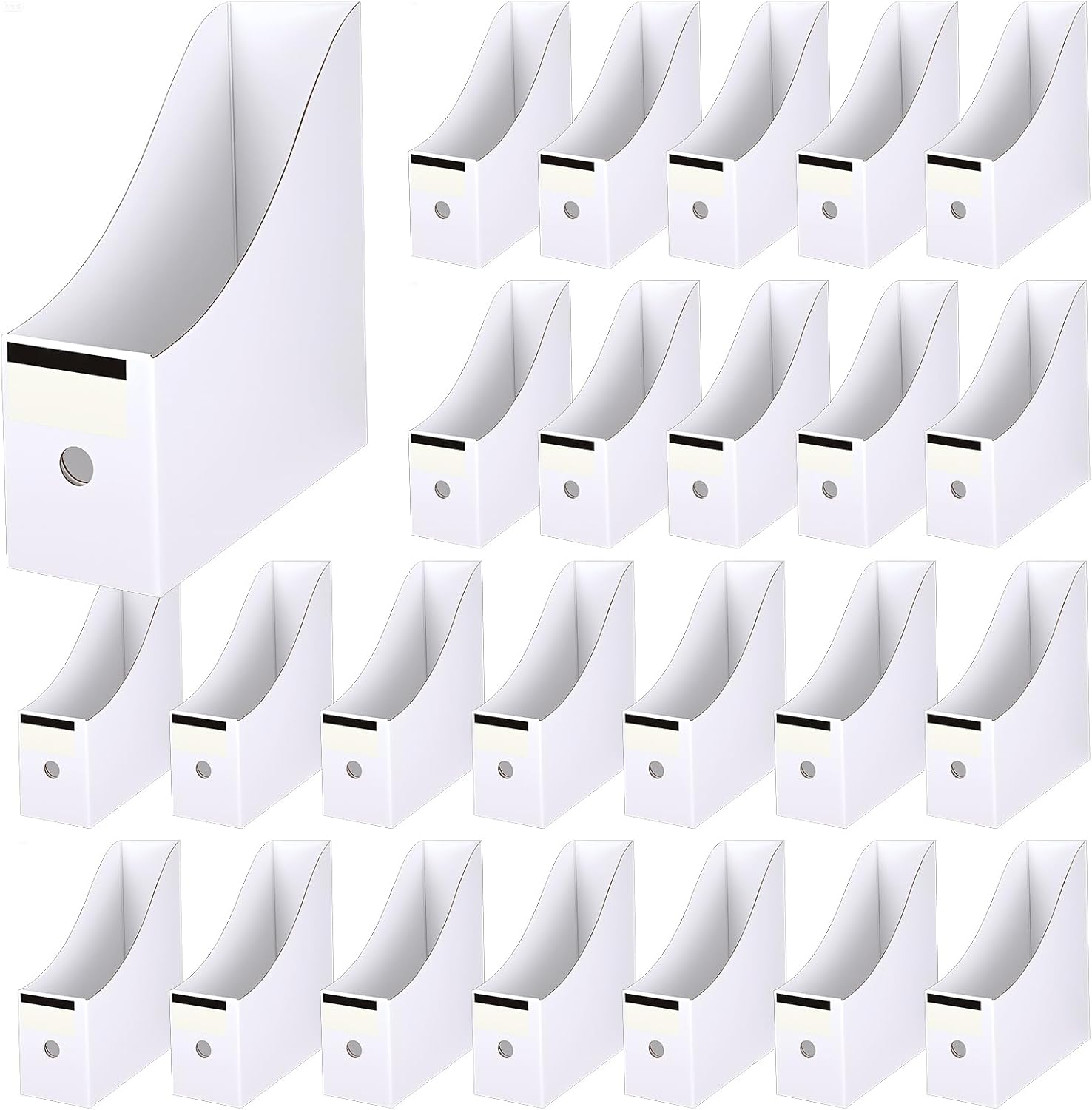 Amazon.com: 25 Pcs Cardboard Magazine File Holders Magazine Book Bin ...