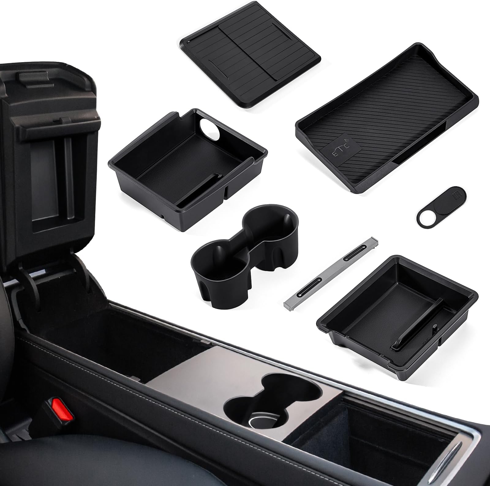 Amazon.com: veama 7PCS Upgraded Console Organizer Tray, Tesla ...