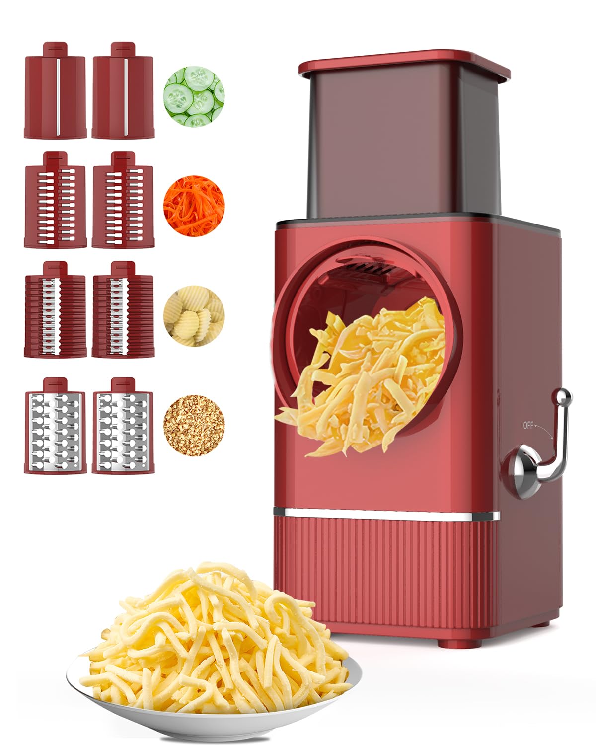 Amazon.com: Electric Cheese Grater Salad Maker - Potato Carrot Cheese ...