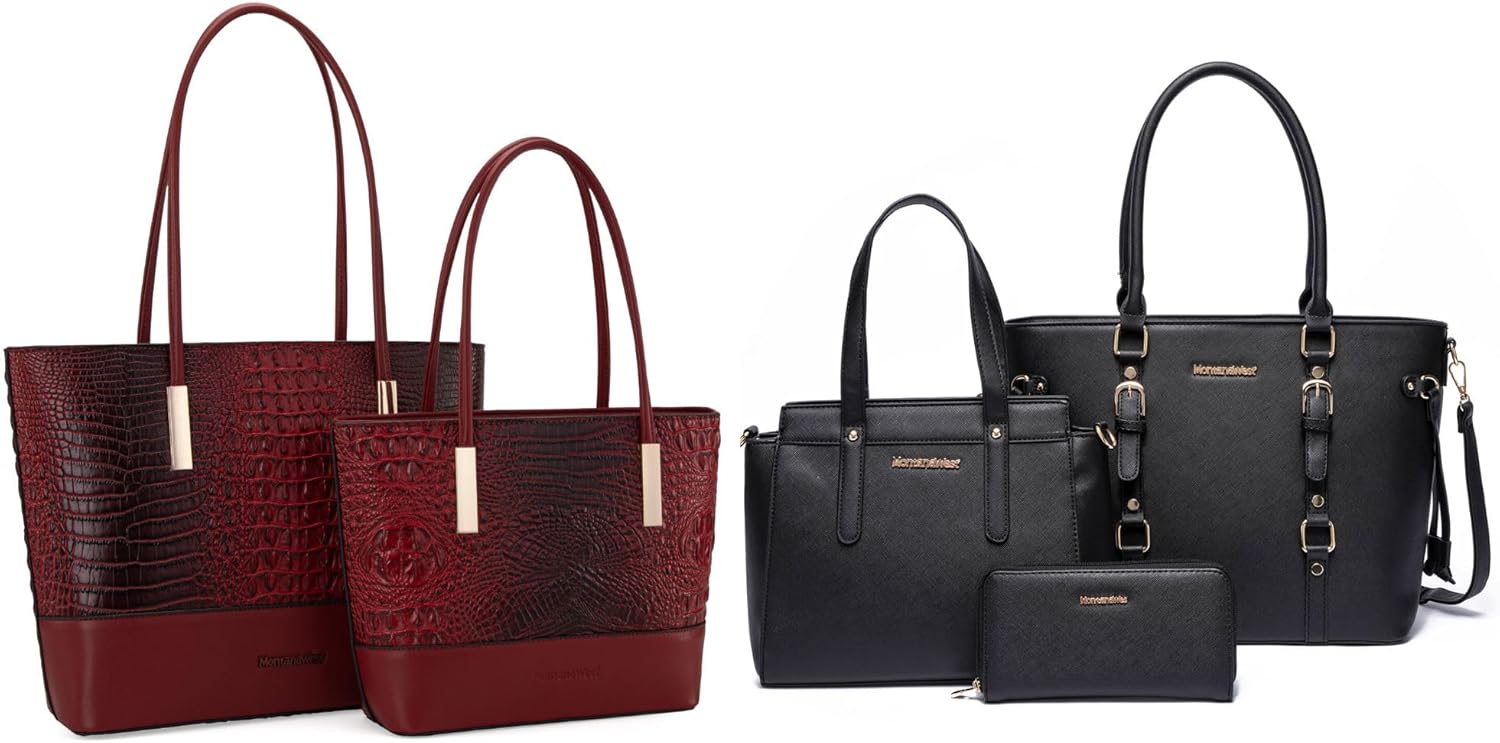 Amazon.com: Montana West 5Pcs Tote Bag Set with Wallet for Women ...